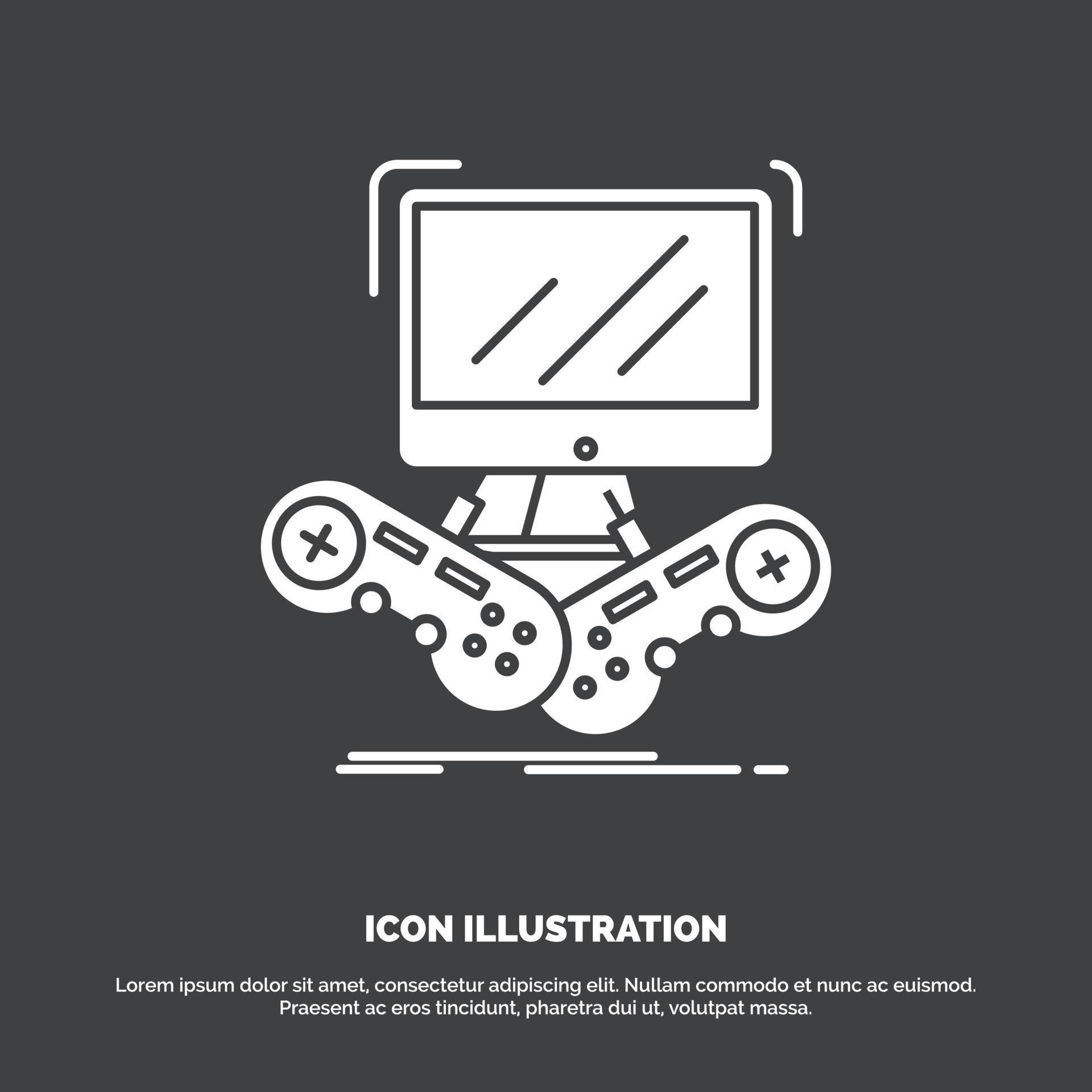 Game. gaming. internet. multiplayer. online Icon. glyph vector symbol ...