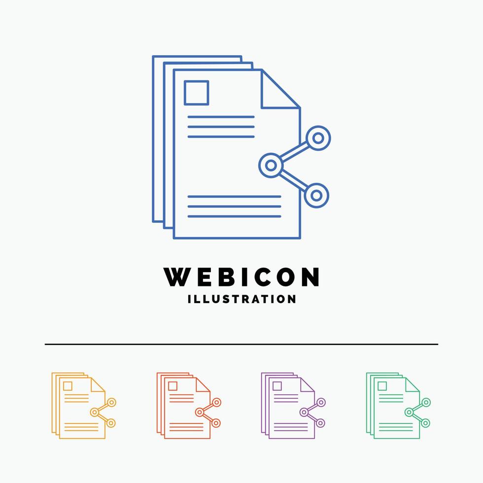content. files. sharing. share. document 5 Color Line Web Icon Template ... content. files. sharing. share. document 5 Color Line Web Icon Template ...