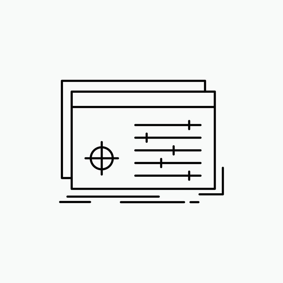 File Object Processing Settings Software Line Icon Vector Isolated