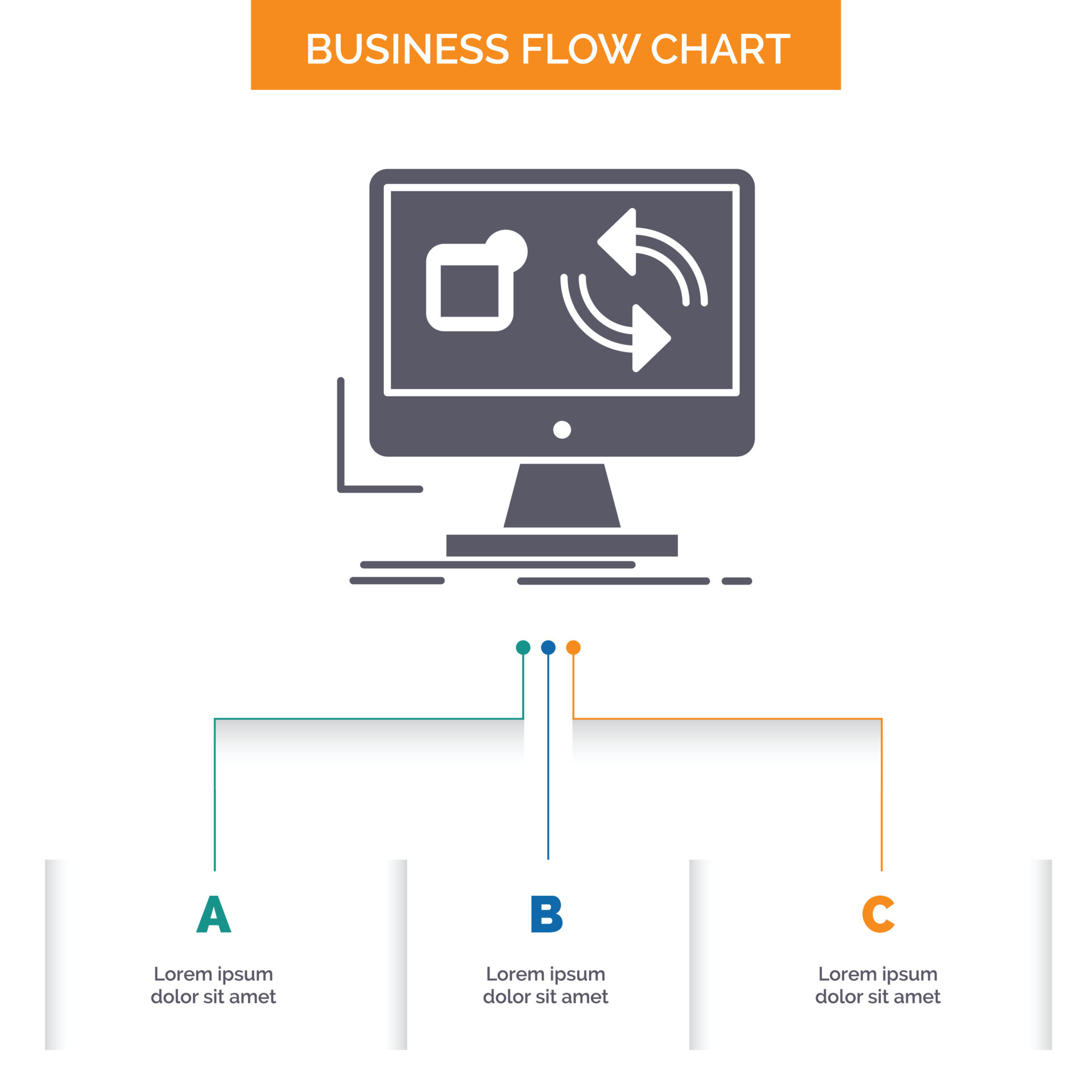 Update App Application Install Sync Business Flow Chart Design With 3 Steps Glyph Icon For