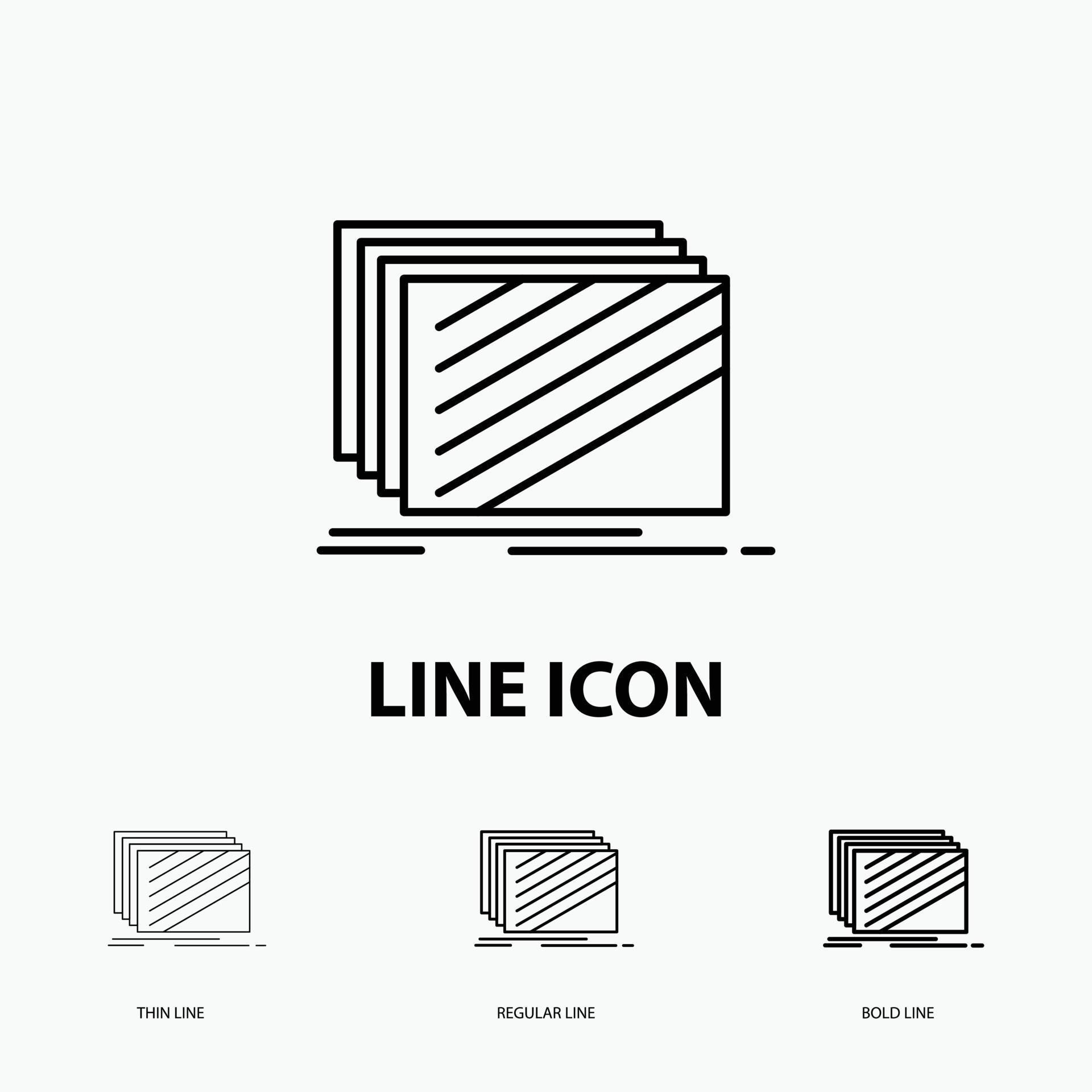 Design. layer. layout. texture. textures Icon in Thin. Regular and Bold Line Style. Vector ...