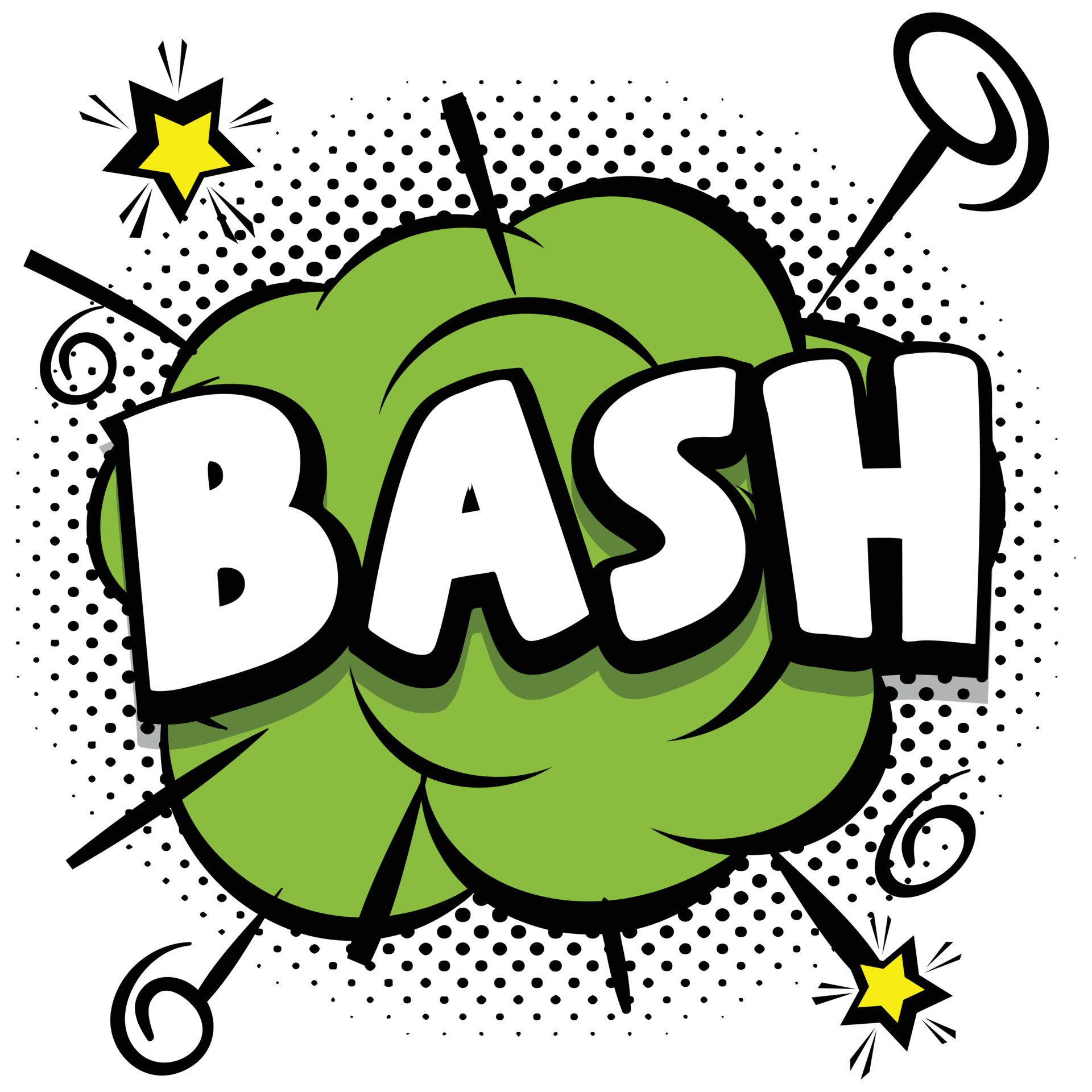 bash Comic bright template with speech bubbles on colorful frames ...