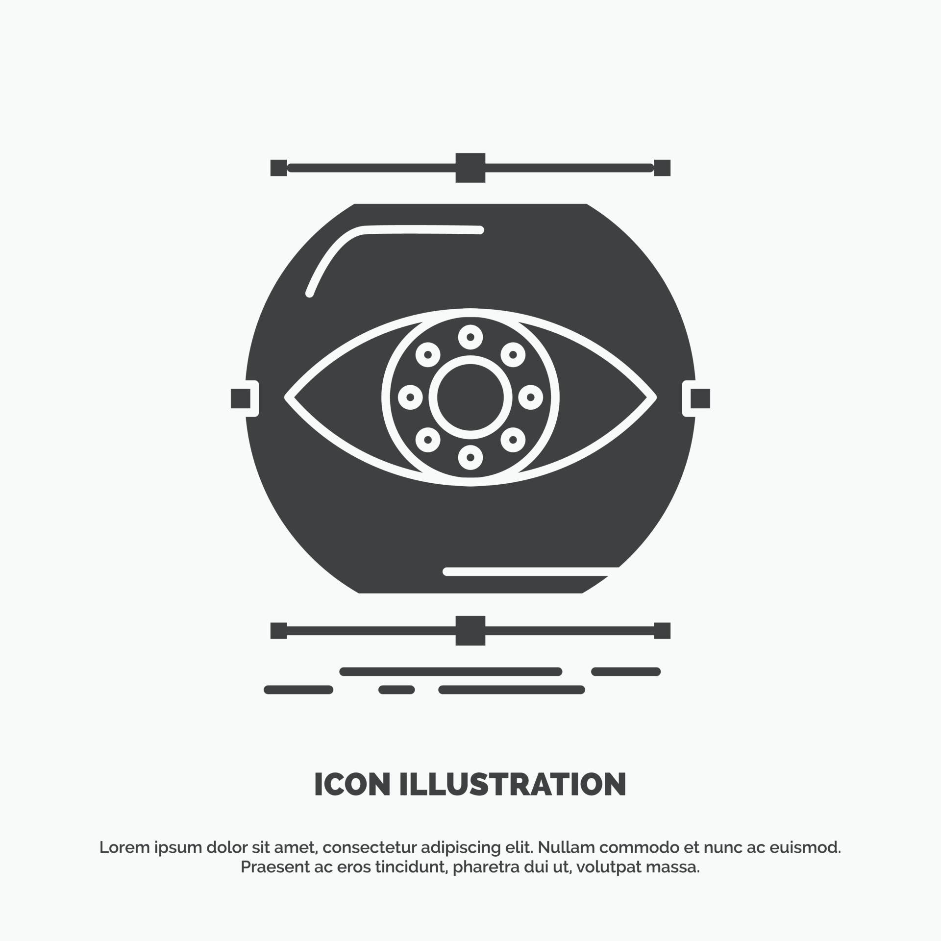 Visualize Conception Monitoring Monitoring Vision Icon Glyph Vector Gray Symbol For Ui And