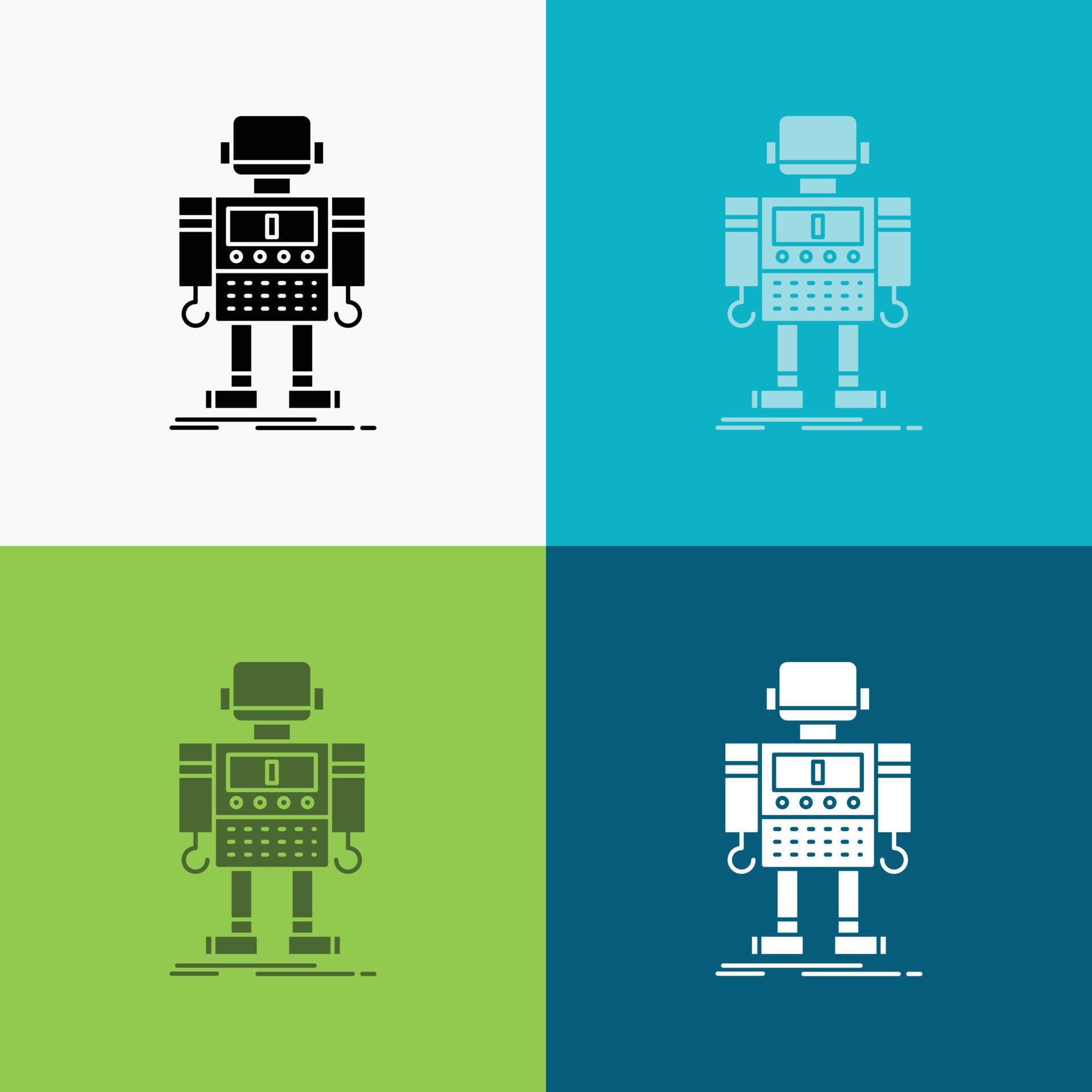 autonomous. machine. robot. robotic. technology Icon Over Various ...