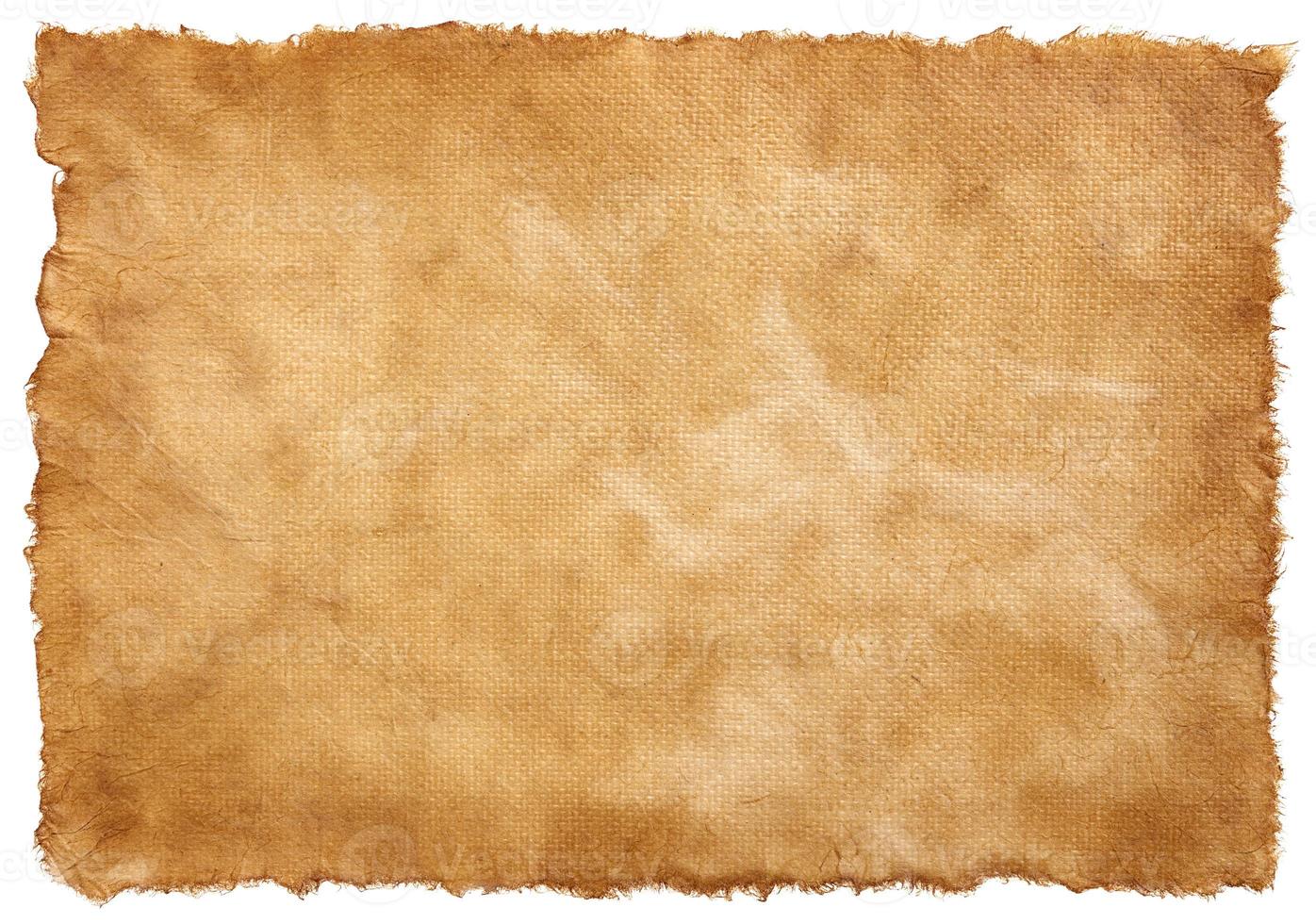 old parchment paper sheet vintage aged or texture isolated on white ...