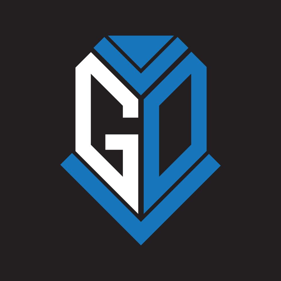 diseño del logotipo de la letra gd sobre fondo negro. concepto de logotipo de letra de iniciales ...