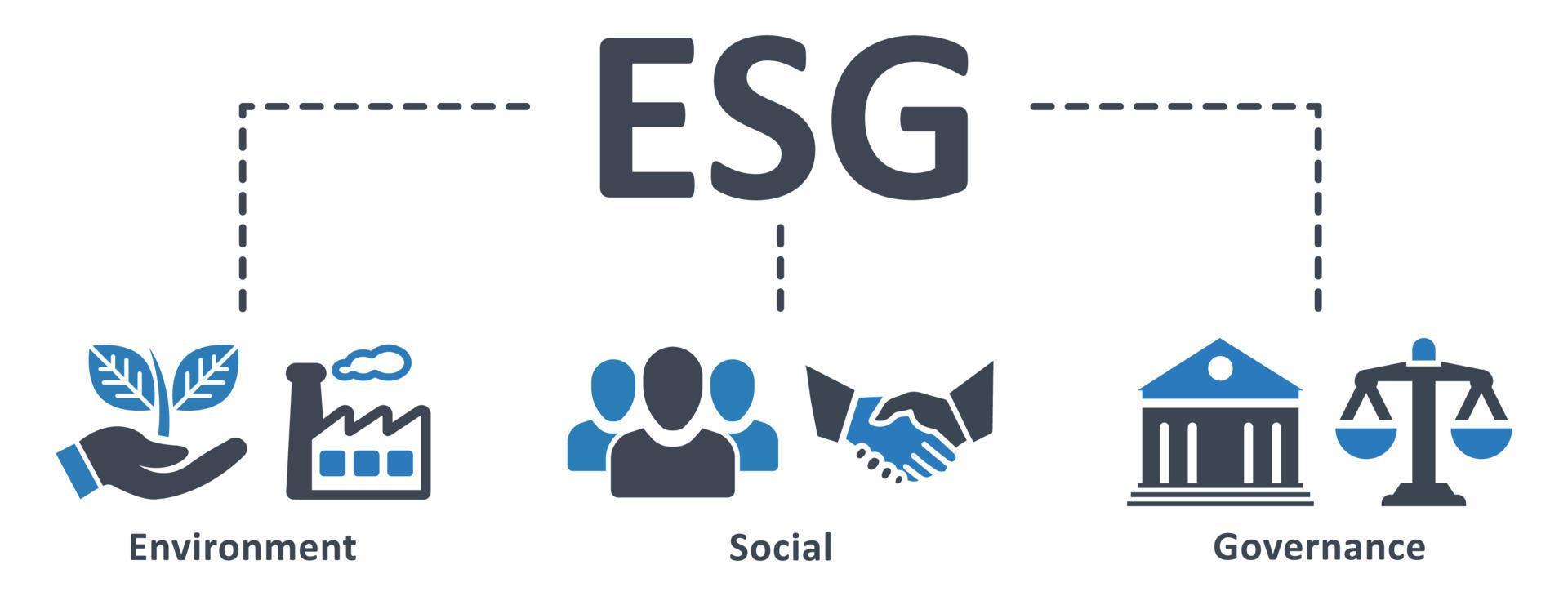 ESG icon - vector illustration . Environment, Social, Governance, corporate, sustainability ...