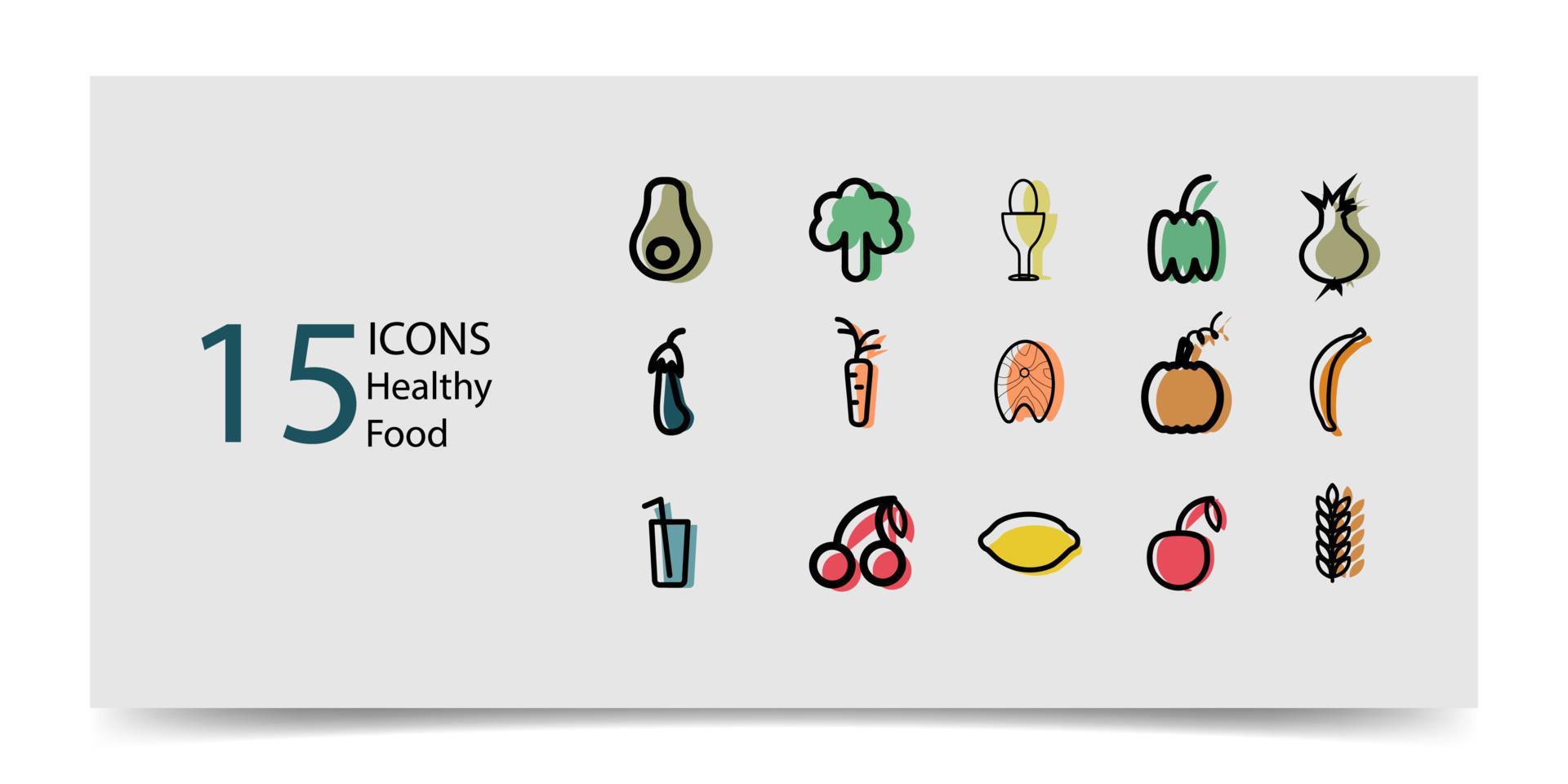 Line food icons 13041622 Vector Art at Vecteezy