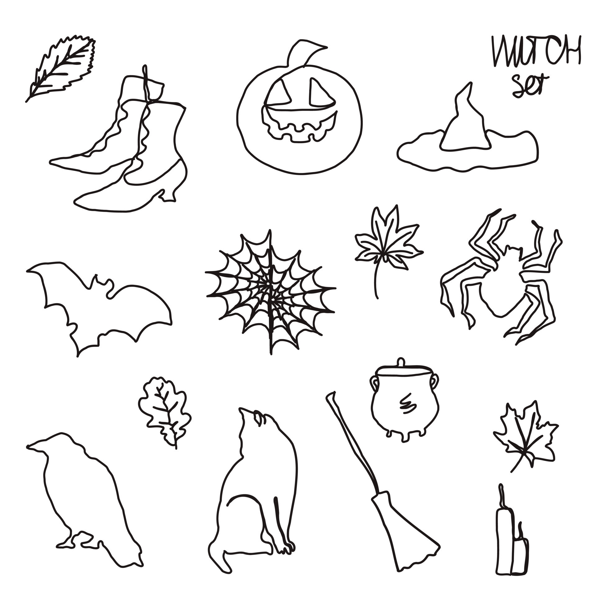 Halloween set holiday october autum 13041623 Vector Art at Vecteezy