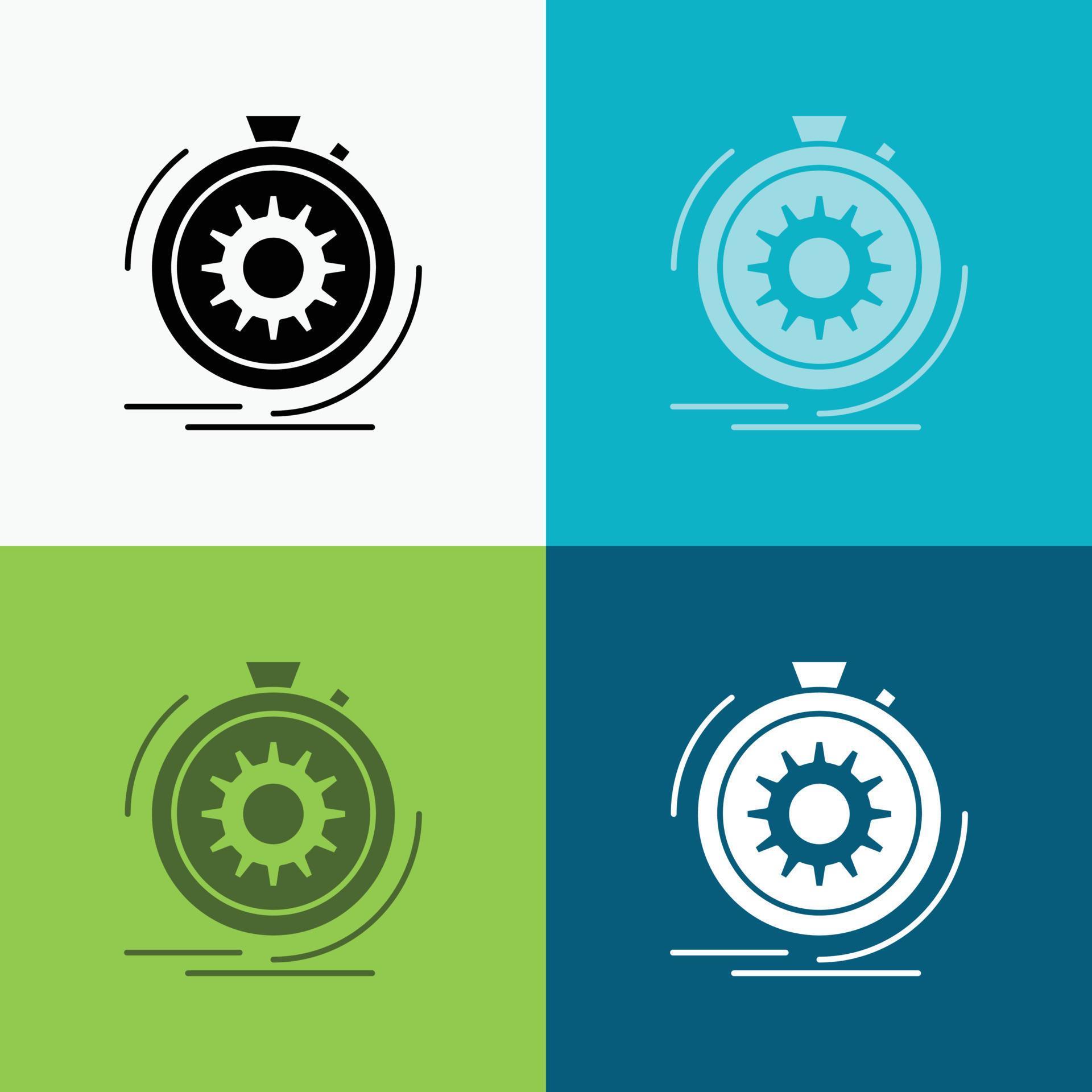 Action. fast. performance. process. speed Icon Over Various Background ...