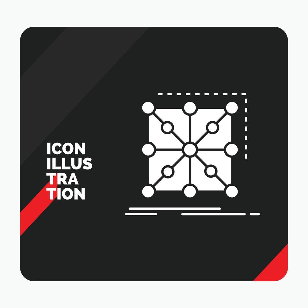 Red And Black Creative Presentation Background For Data Framework App Cluster Complex Glyph