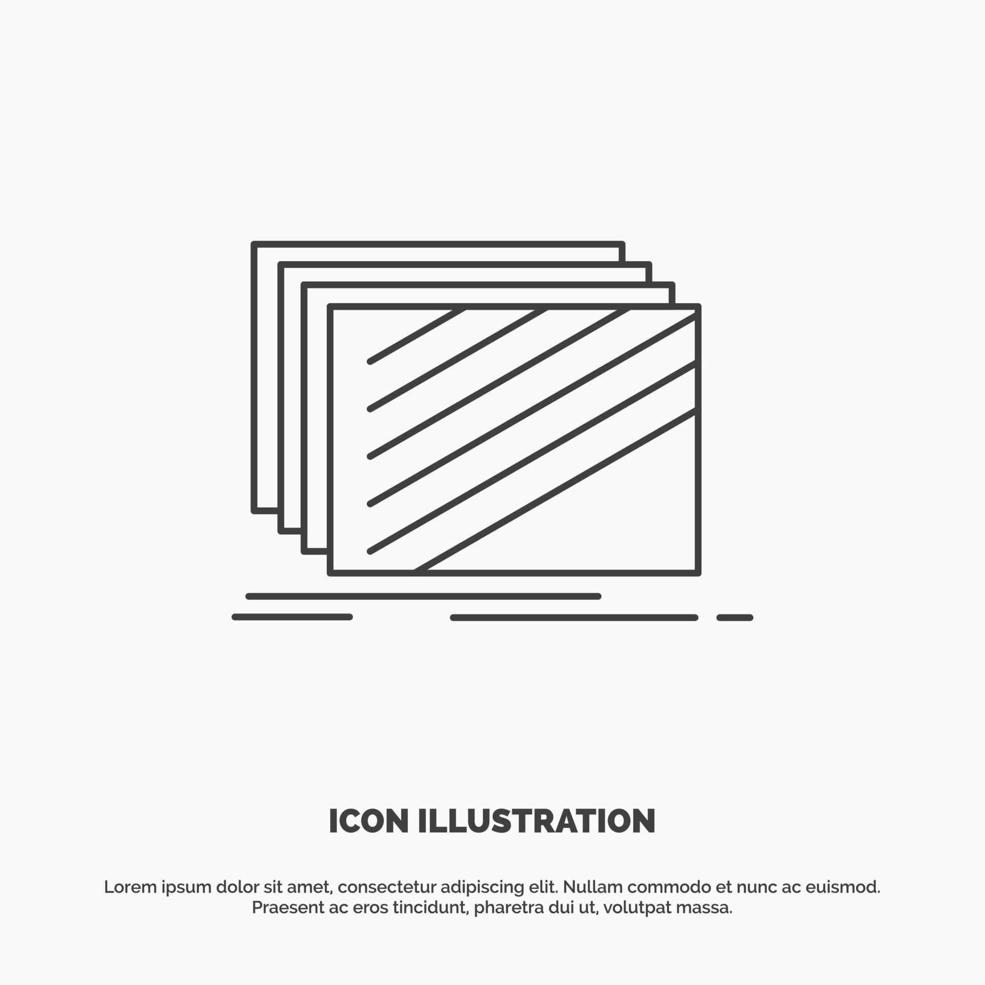 Design Layer Layout Texture Textures Icon Line Vector Gray Symbol For Ui And Ux Website Or