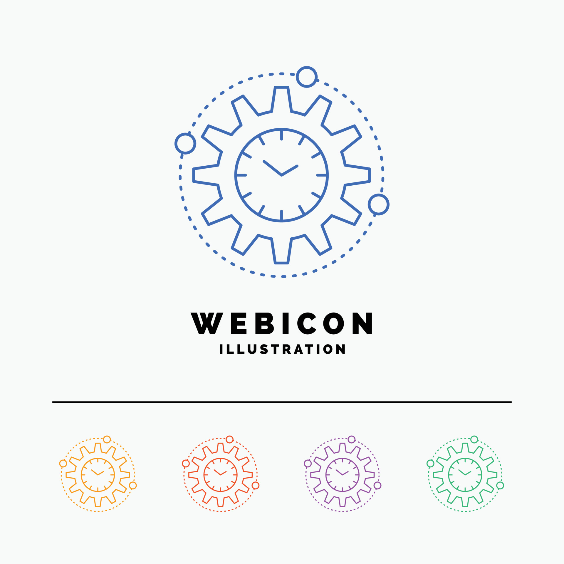 Efficiency Management Processing Productivity Project 5 Color Line