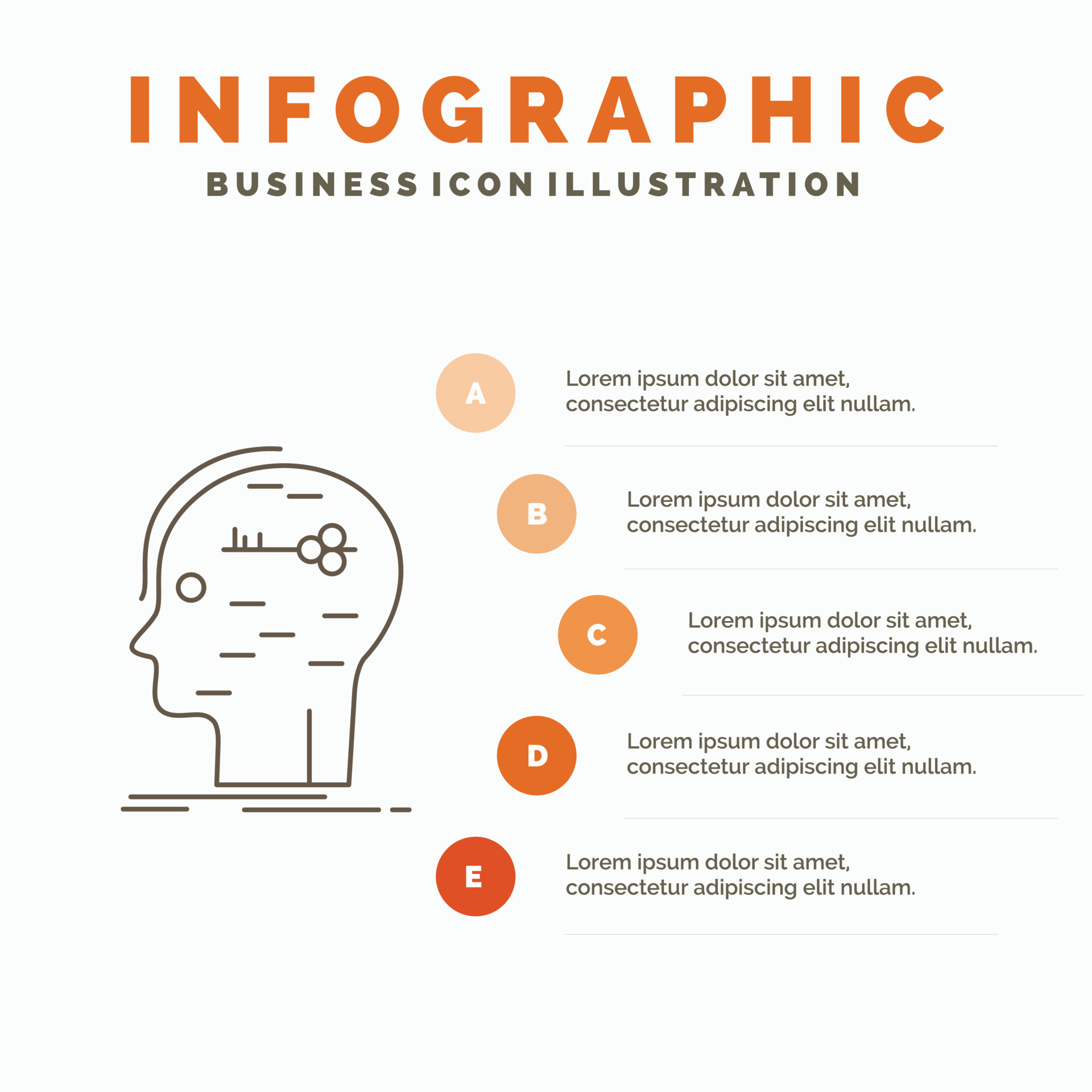 Brain Hack Hacking Key Mind Infographics Template For Website And