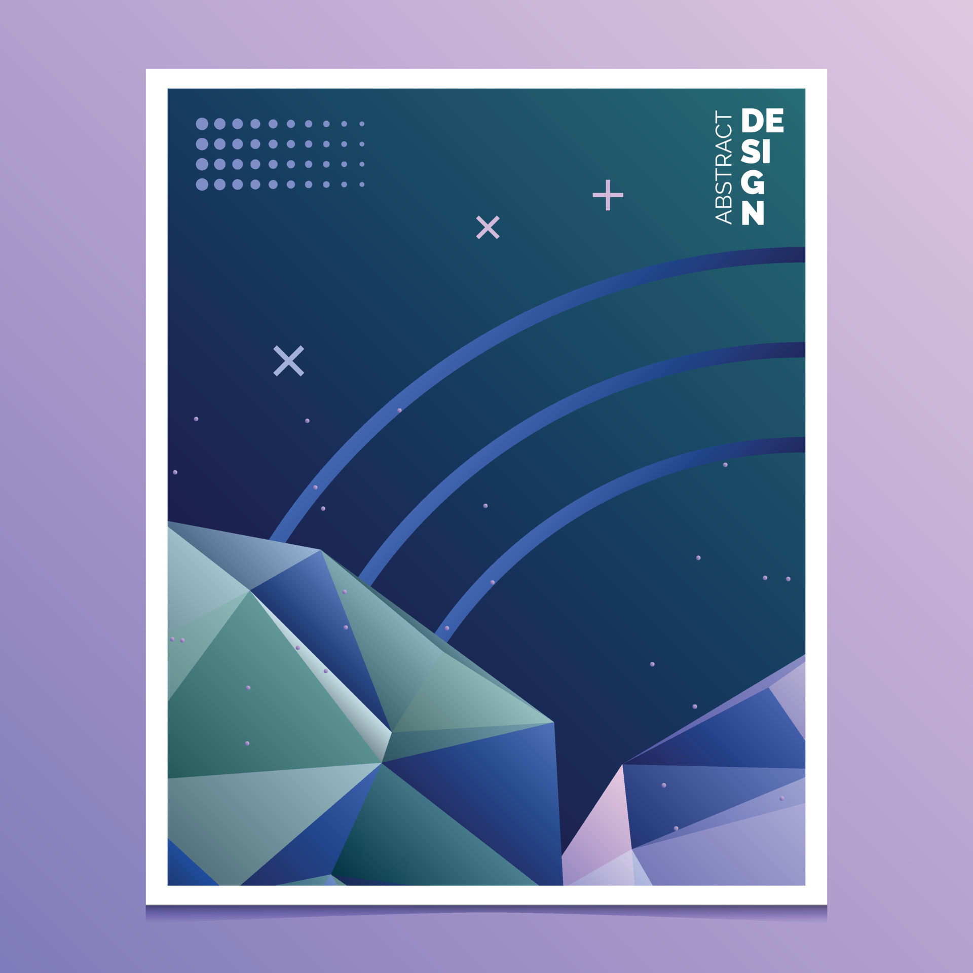 Abstract composition. A4 brochure cover design. Title sheet model ...