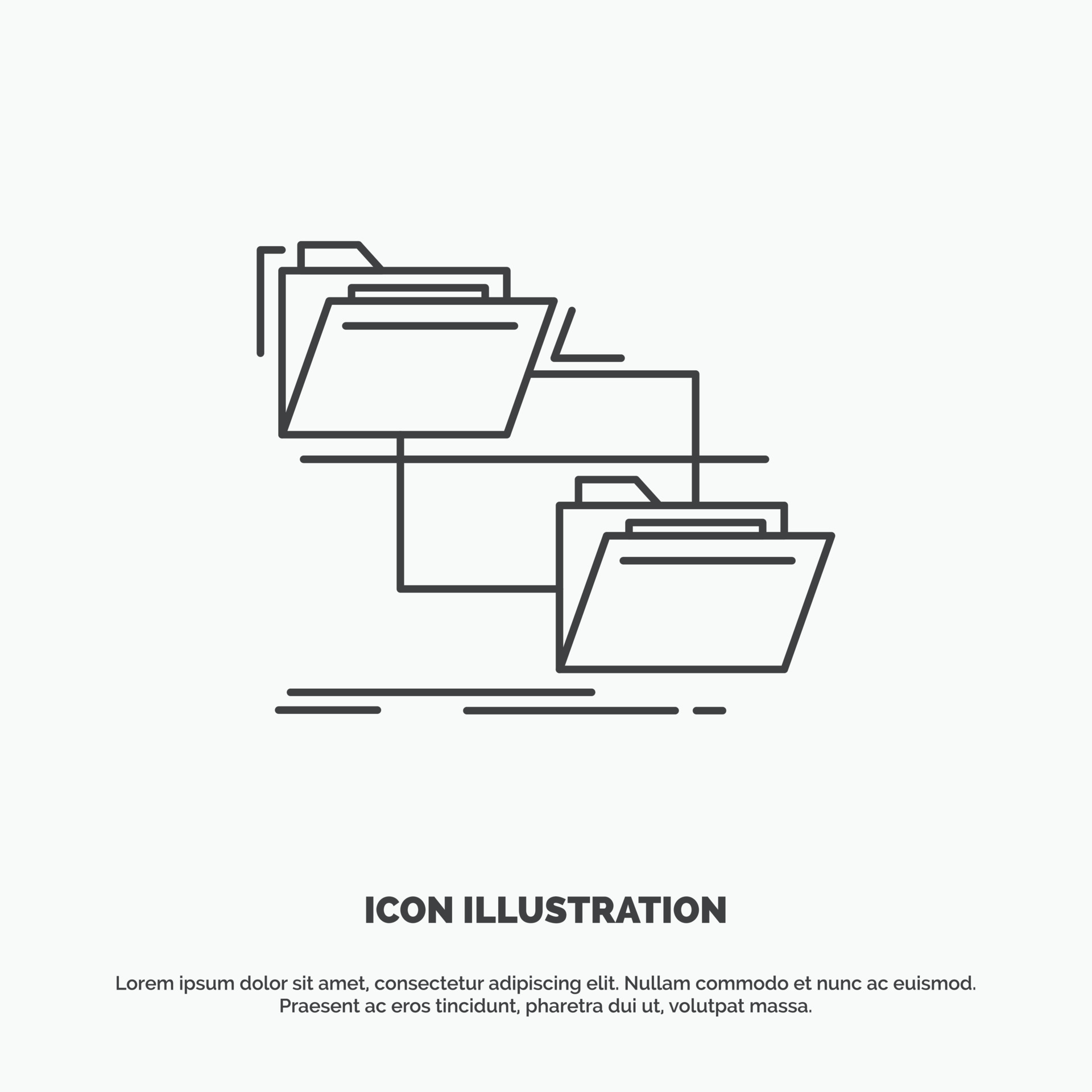 Folder File Management Move Copy Icon Line Vector Gray Symbol For Ui And Ux Website Or
