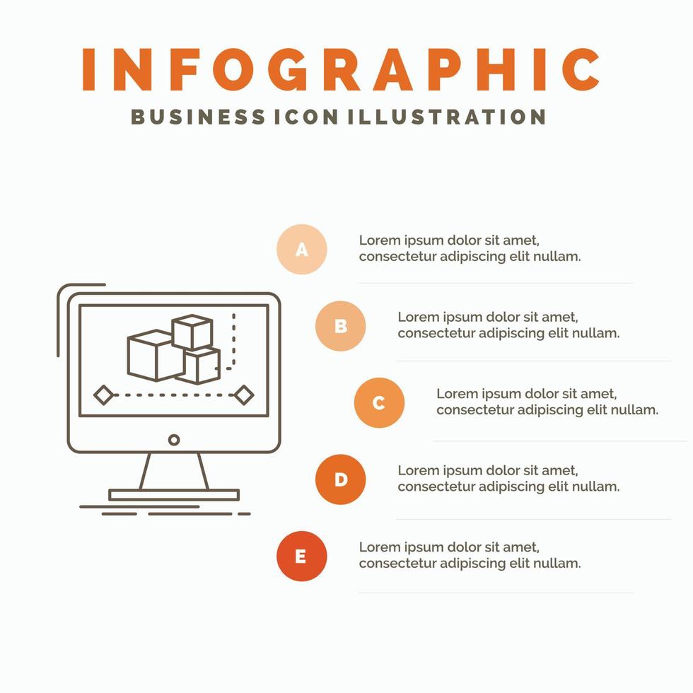 Animation. computer. editor. monitor. software Infographics Template for Website and ...