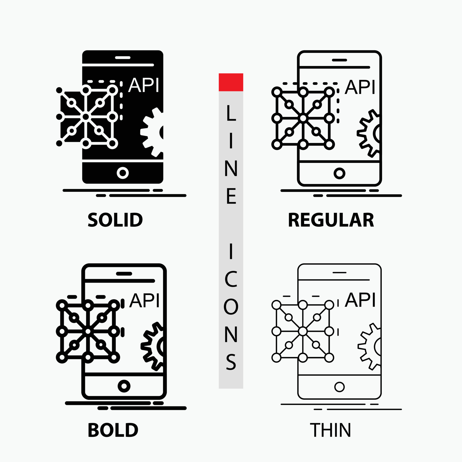 Api. Application. coding. Development. Mobile Icon in Thin. Regular ... Api. Application. coding. Development. Mobile Icon in Thin. Regular ...