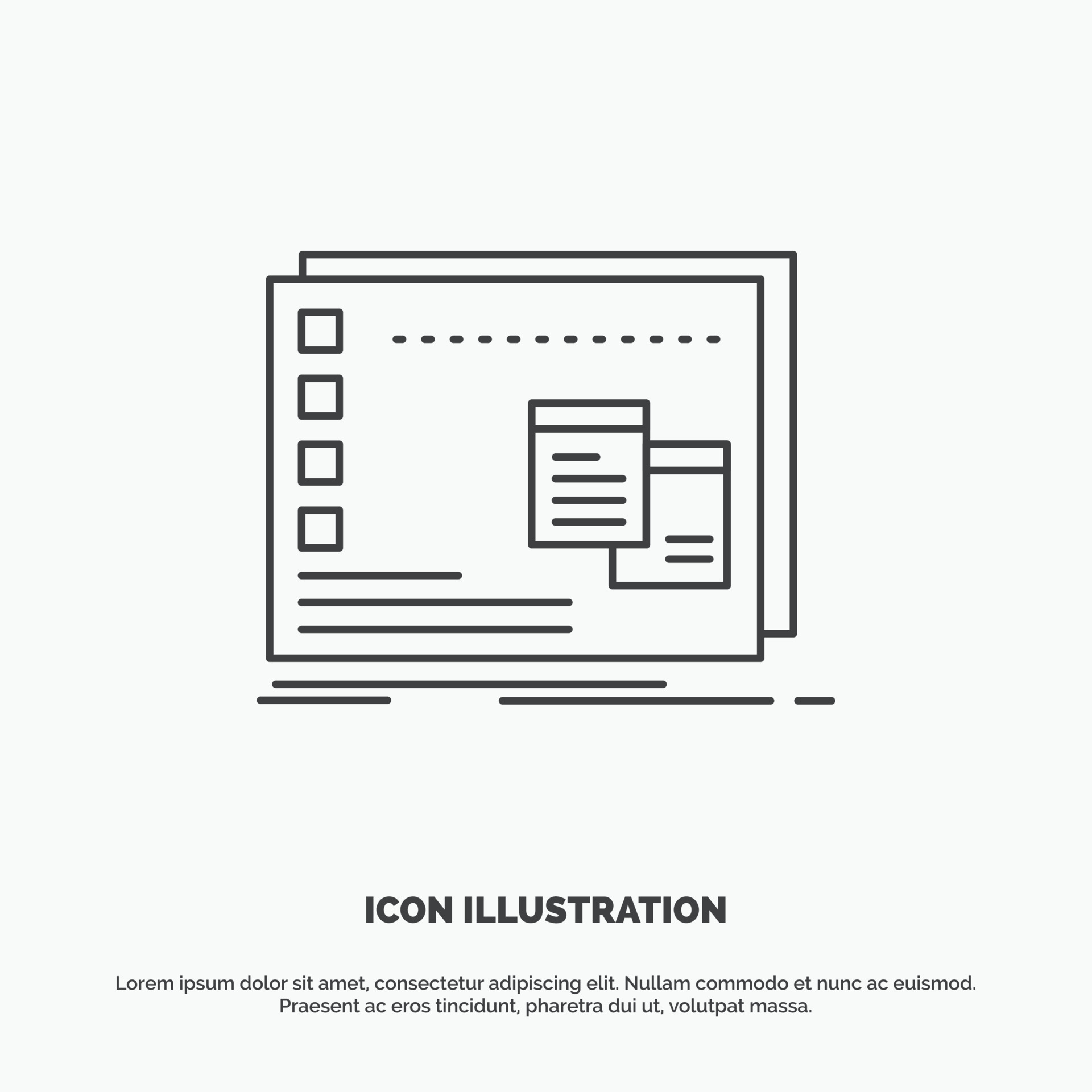 Window Mac Operational Os Program Icon Line Vector Gray Symbol For Ui And Ux Website Or