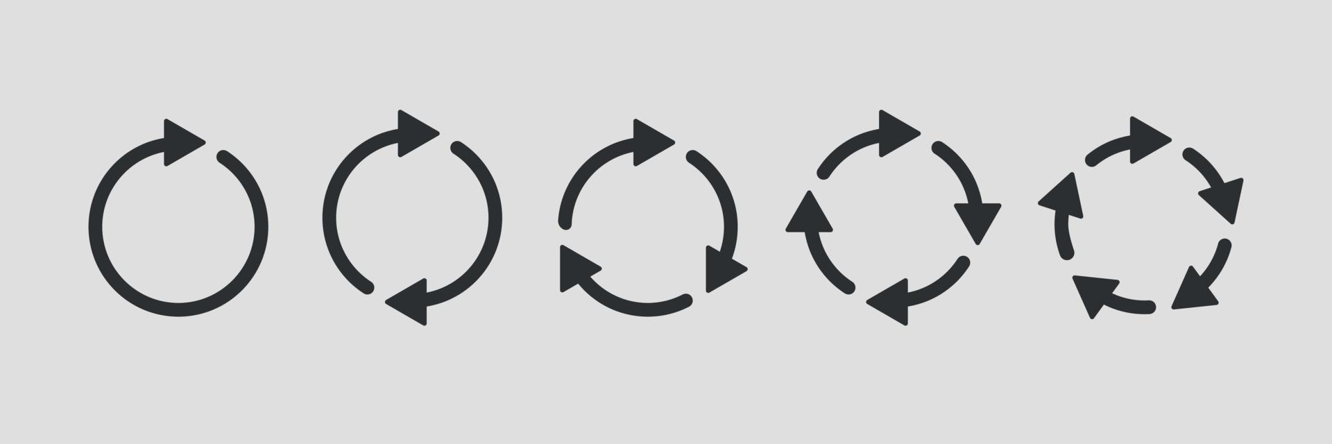 Circle Infographic Arrows Set Business Diagram Chart Reset Reload