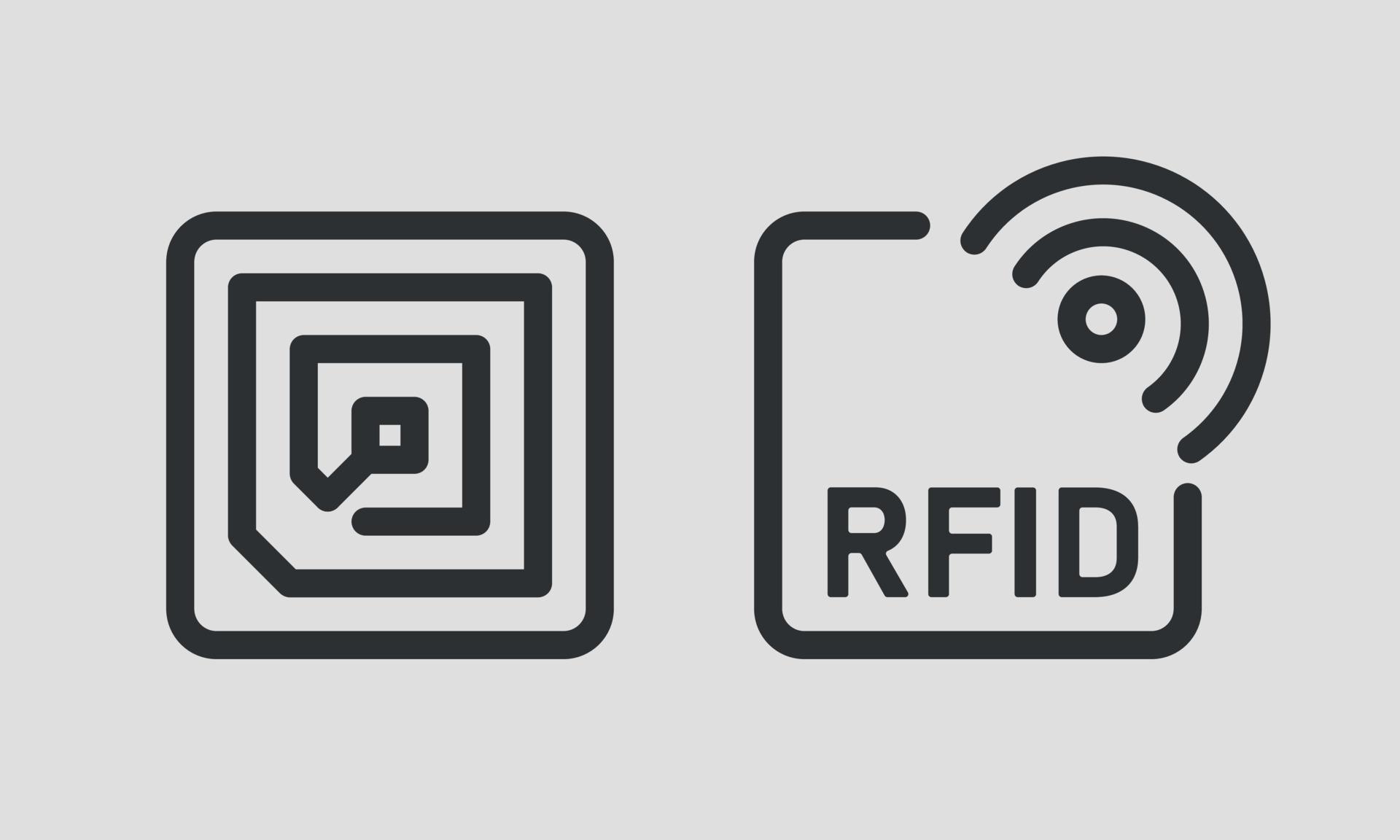 Rfid Line Icon Set Radio Frequency Identification Signs Vector Illustartion 13043401 Vector