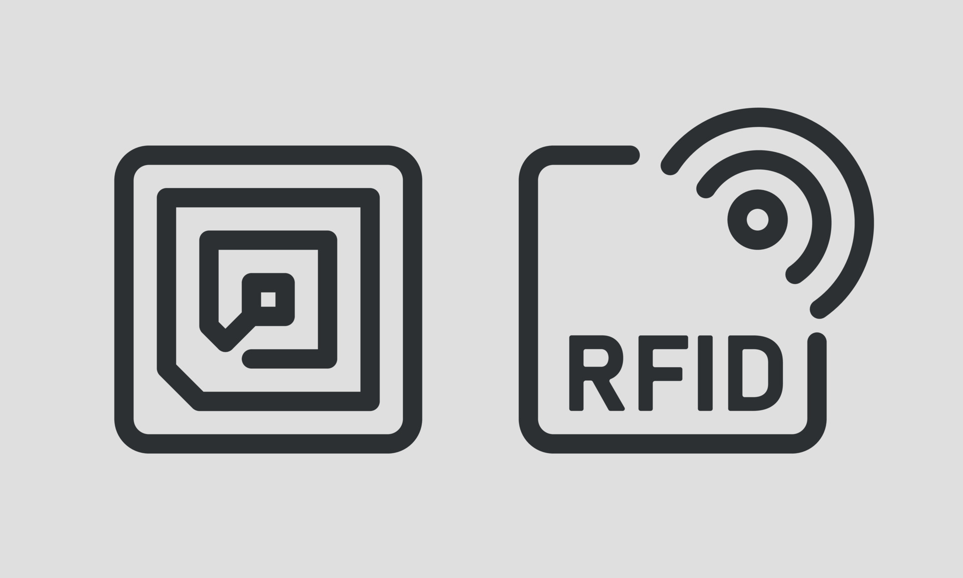 Rfid Line Icon Set Radio Frequency Identification Signs Vector Illustartion 13043401 Vector
