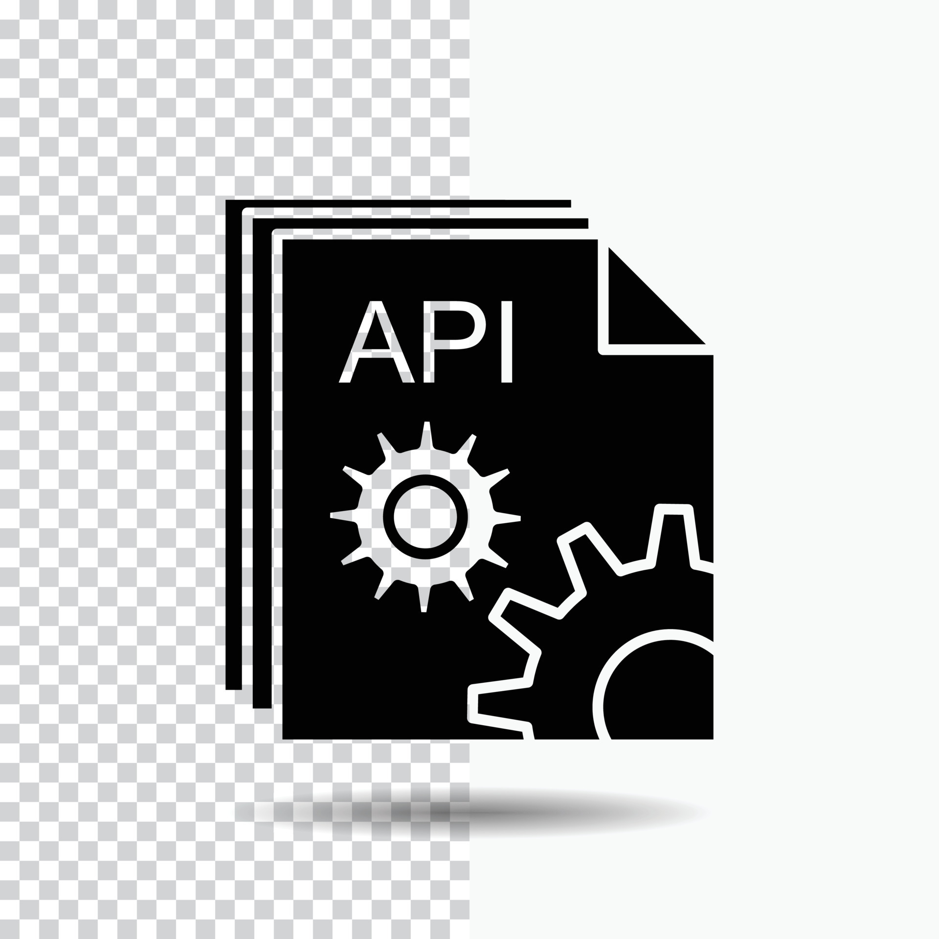 Api. app. coding. developer. software Glyph Icon on Transparent Background. Black Icon 13044020 ...