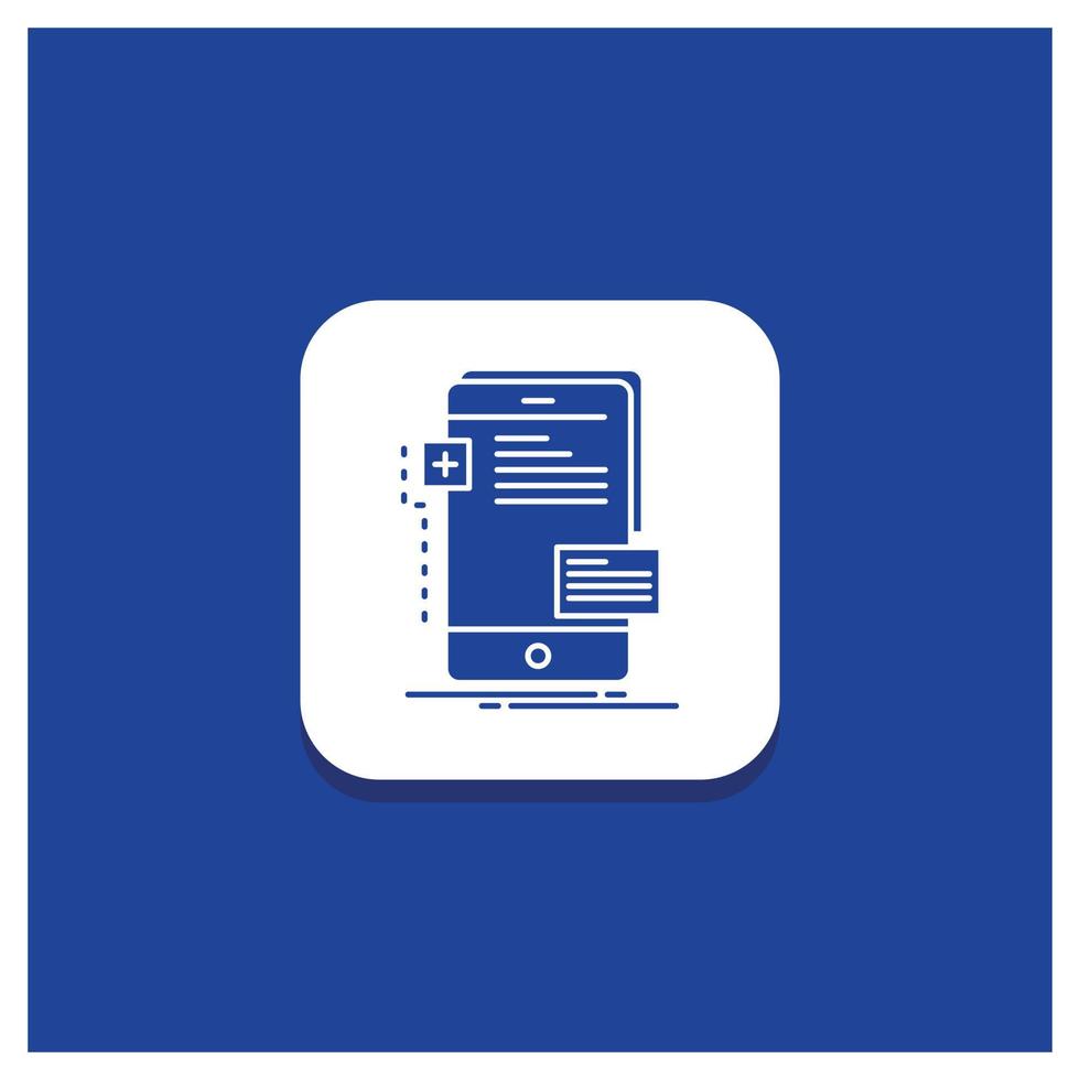 Blue Round Button For Frontend Interface Mobile Phone Developer