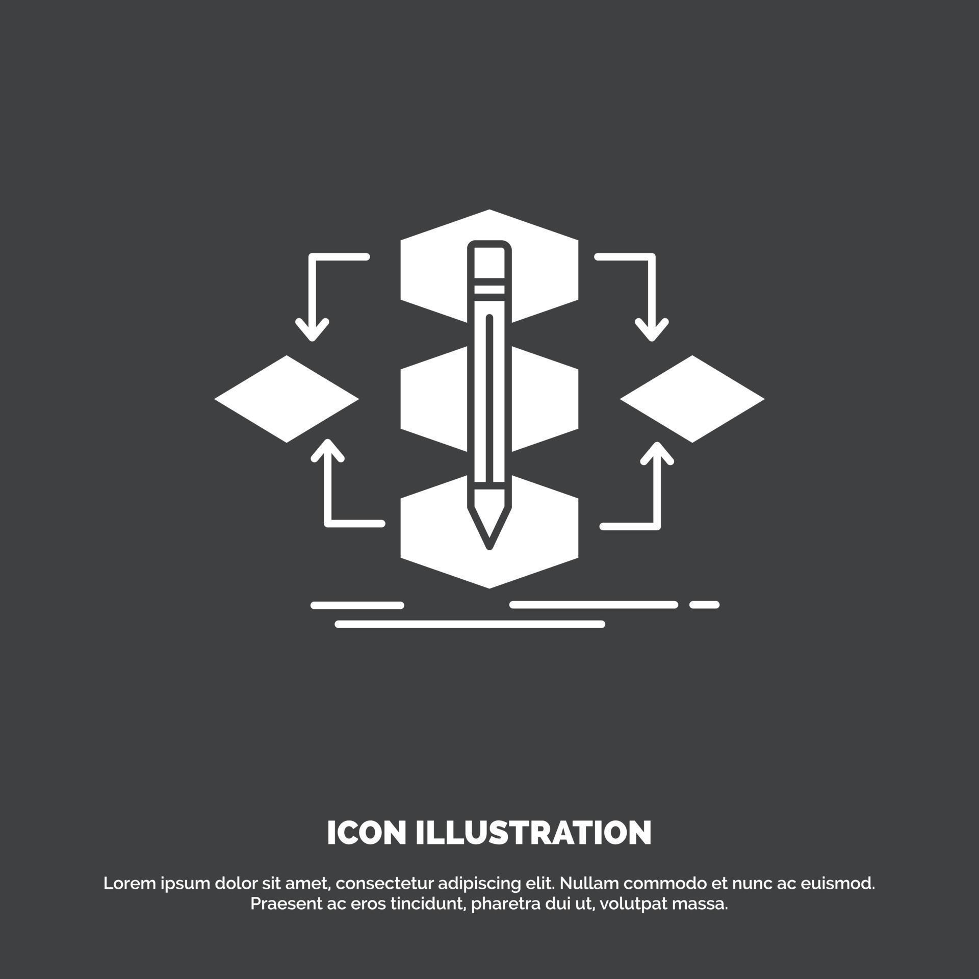 Algorithm Design Method Model Process Icon Glyph Vector Symbol For Ui And Ux Website Or