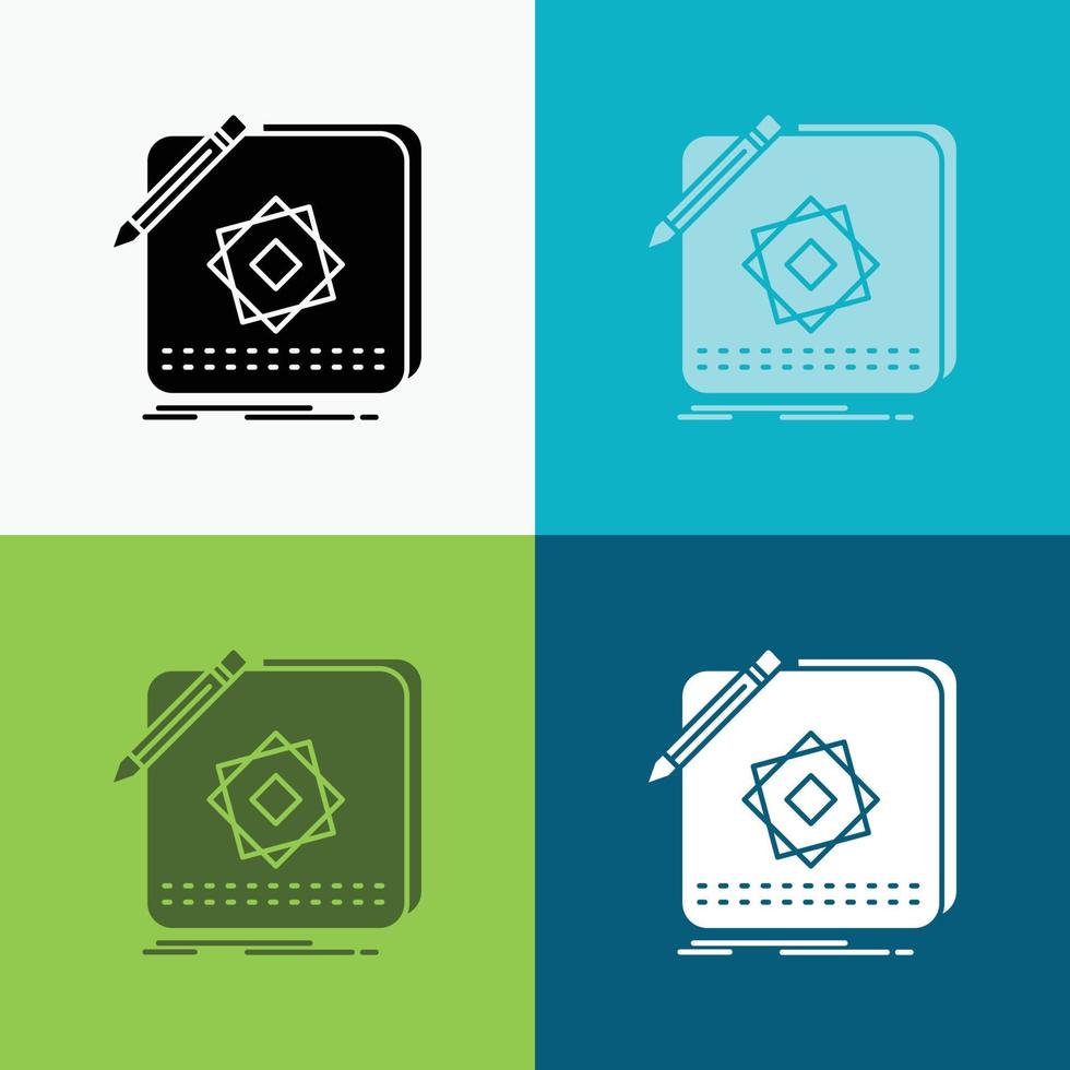 Design. App. Logo. Application. Design Icon Over Various Background. glyph style design ...