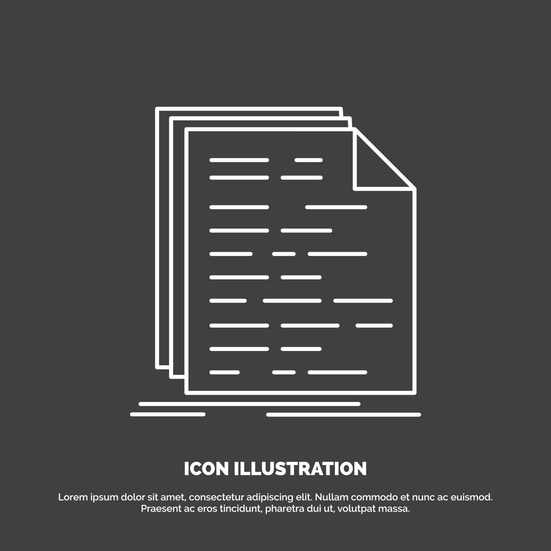 Code Coding Doc Programming Script Icon Line Vector Symbol For Ui And Ux Website Or Mobile
