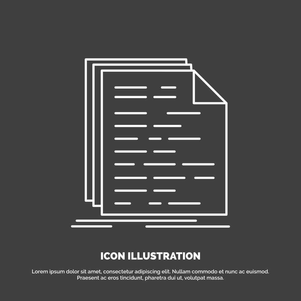 Code Coding Doc Programming Script Icon Line Vector Symbol For Ui And Ux Website Or Mobile