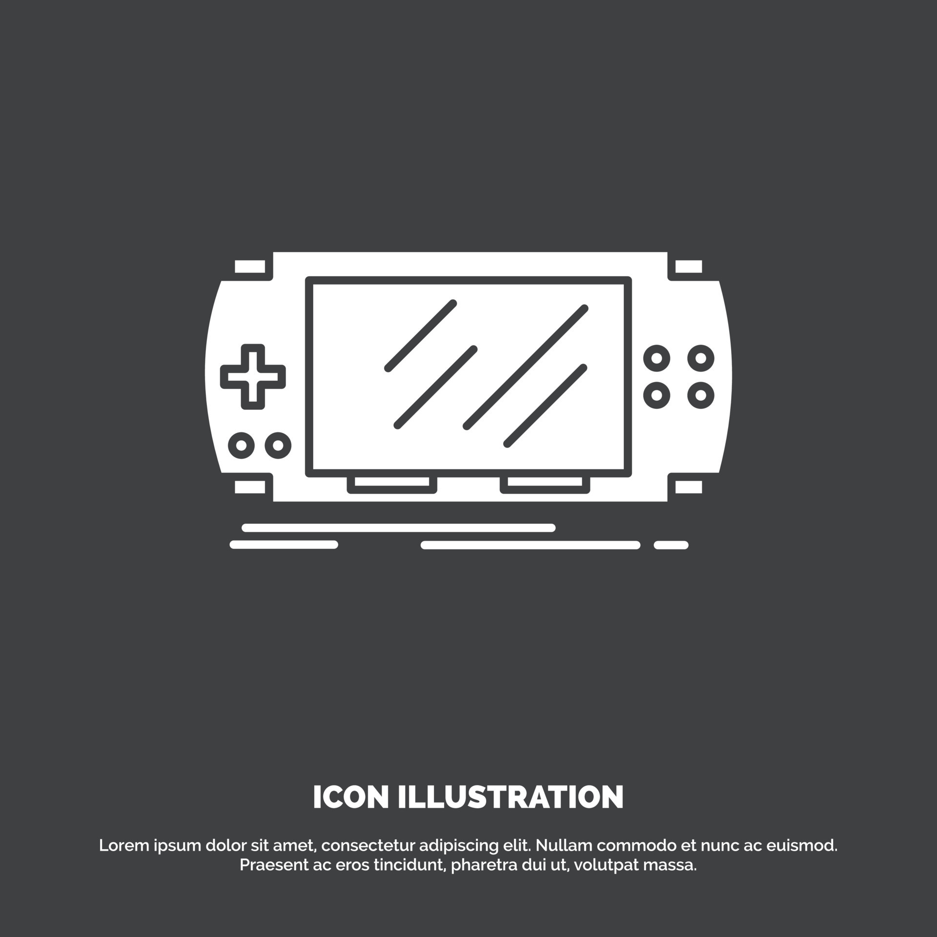 Console Device Game Gaming Psp Icon Glyph Vector Symbol For Ui And