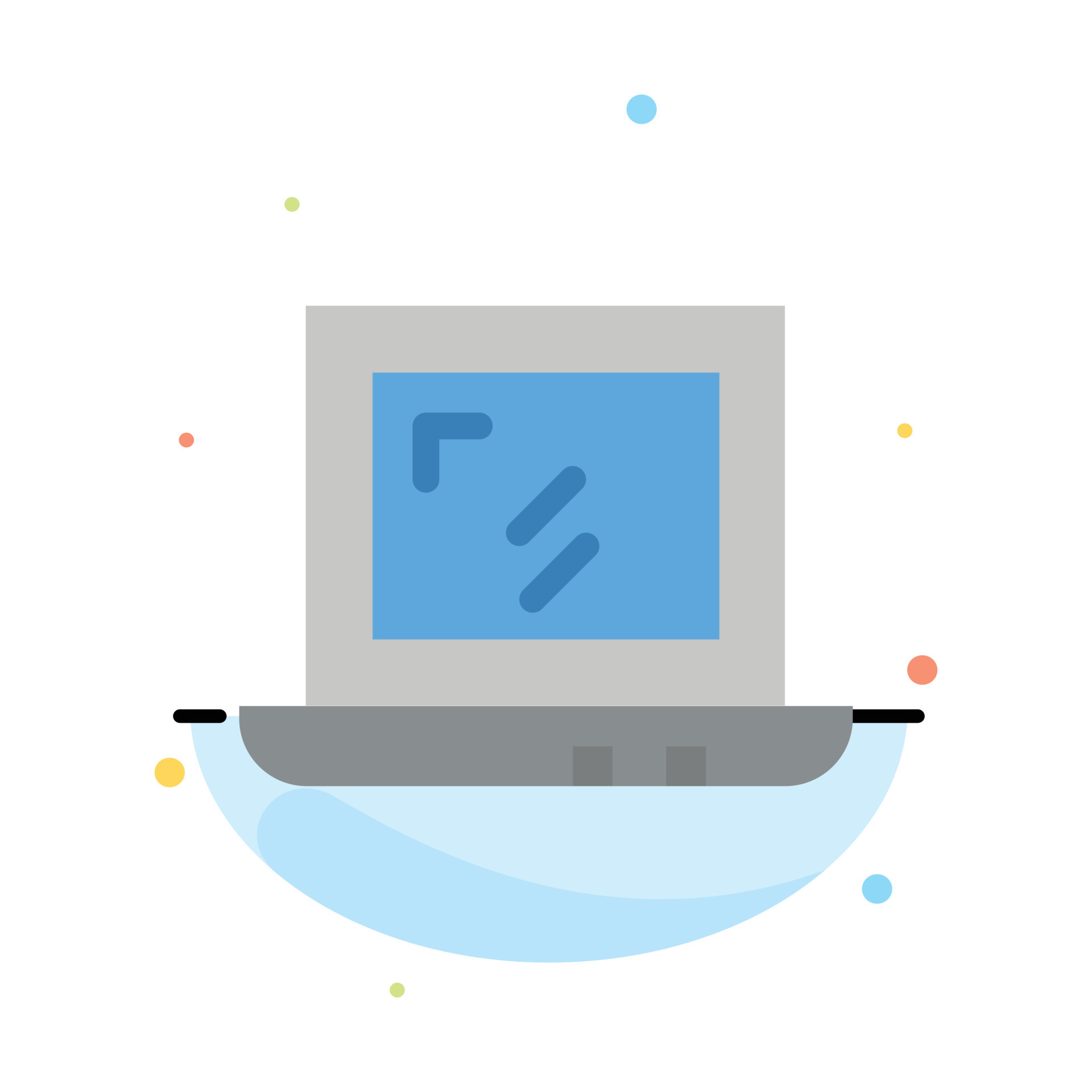 Web Design Laptop Abstract Flat Color Icon Template 13044577 Vector Art