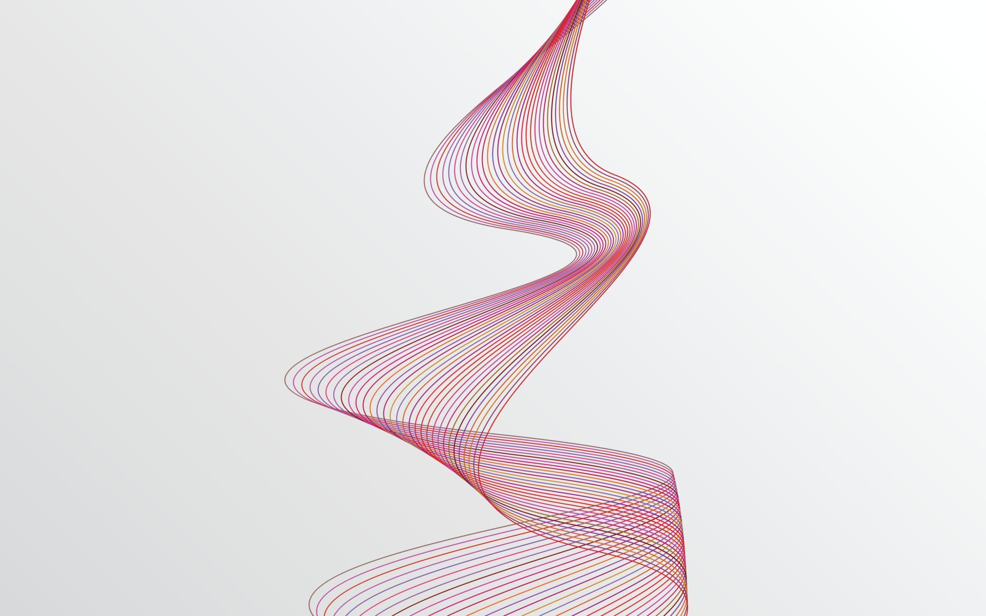 Wave with shadow. Abstract Red lines on a background 13044578 Vector ...