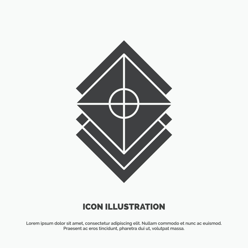 Arrange Design Layers Stack Layer Icon Glyph Vector Gray Symbol For Ui And Ux Website Or