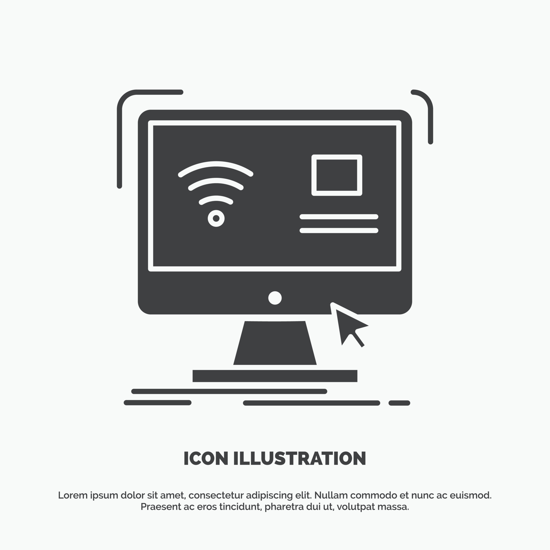 Control Computer Monitor Remote Smart Icon Glyph Vector Gray Symbol For Ui And Ux Website