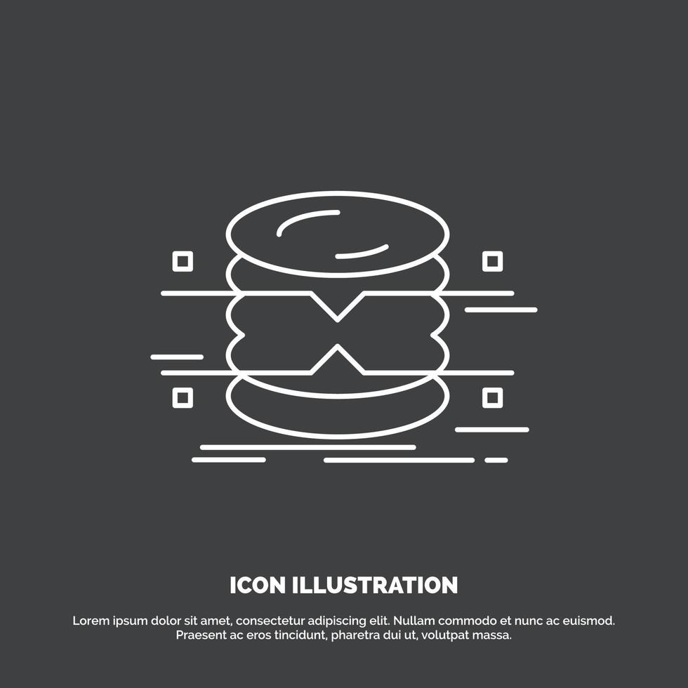 database. data. architecture. infographics. monitoring Icon. Line vector symbol for UI and UX ...