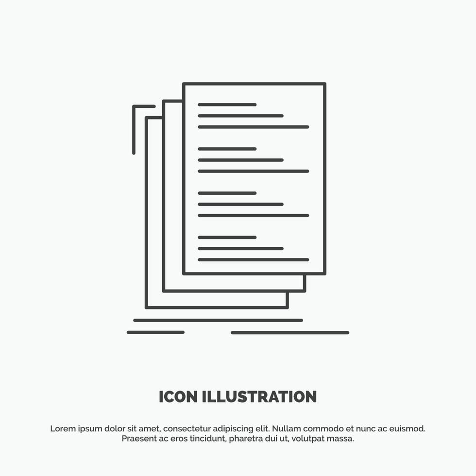 Code Coding Compile Files List Icon Line Vector Gray Symbol For Ui And Ux Website Or