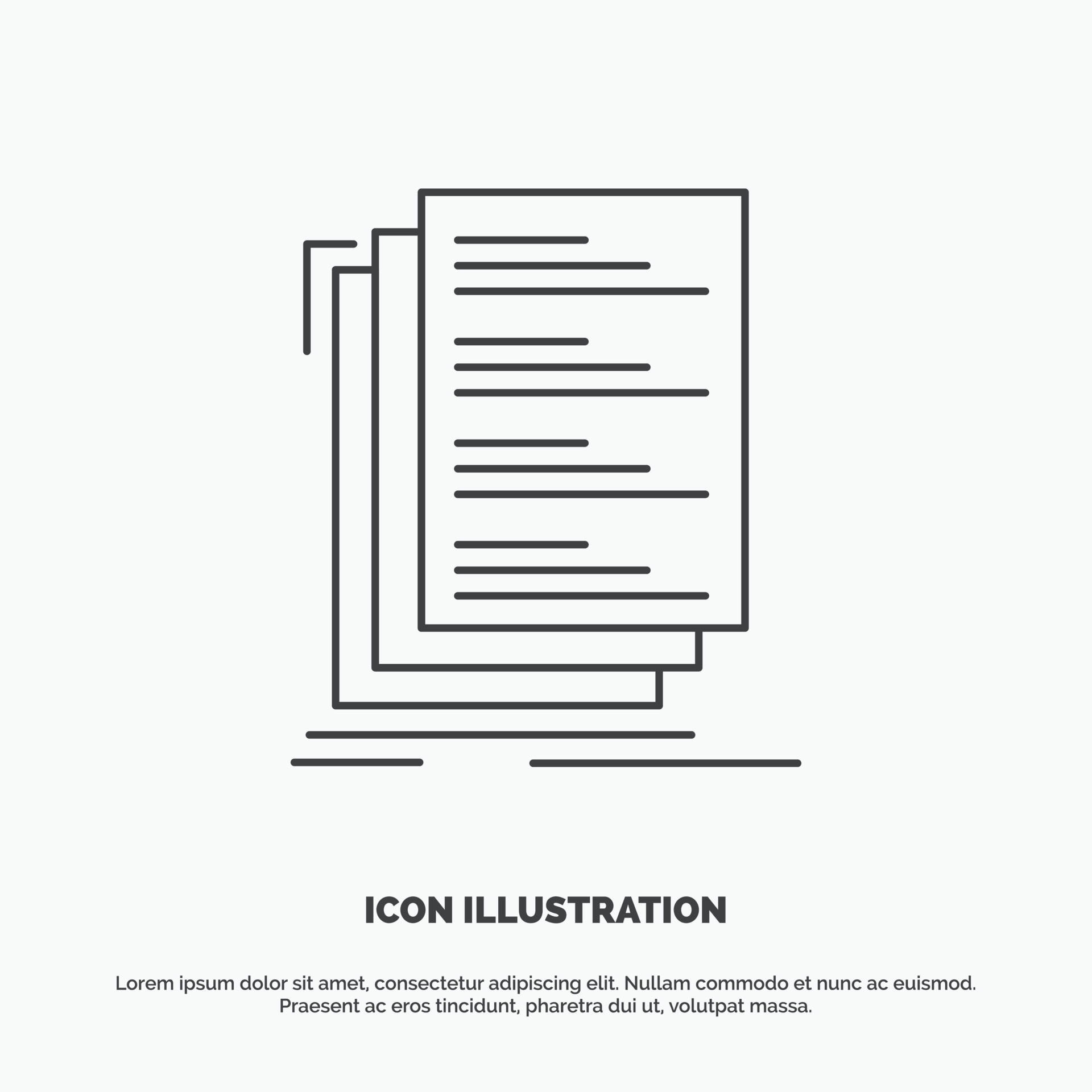 Code Coding Compile Files List Icon Line Vector Gray Symbol For Ui 2386