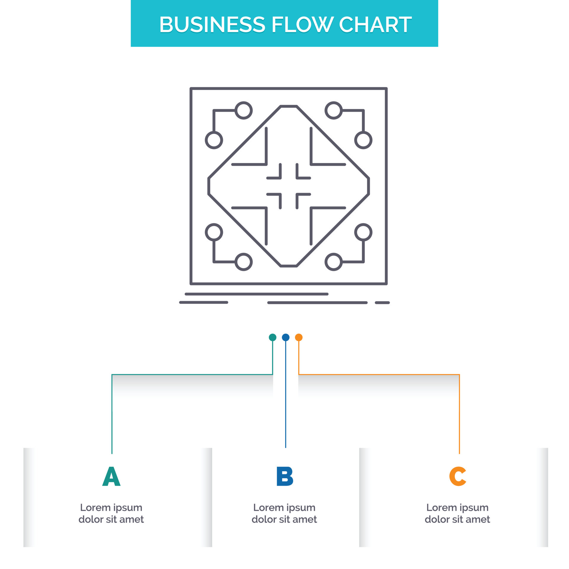 Data Infrastructure Network Matrix Grid Business Flow Chart Design