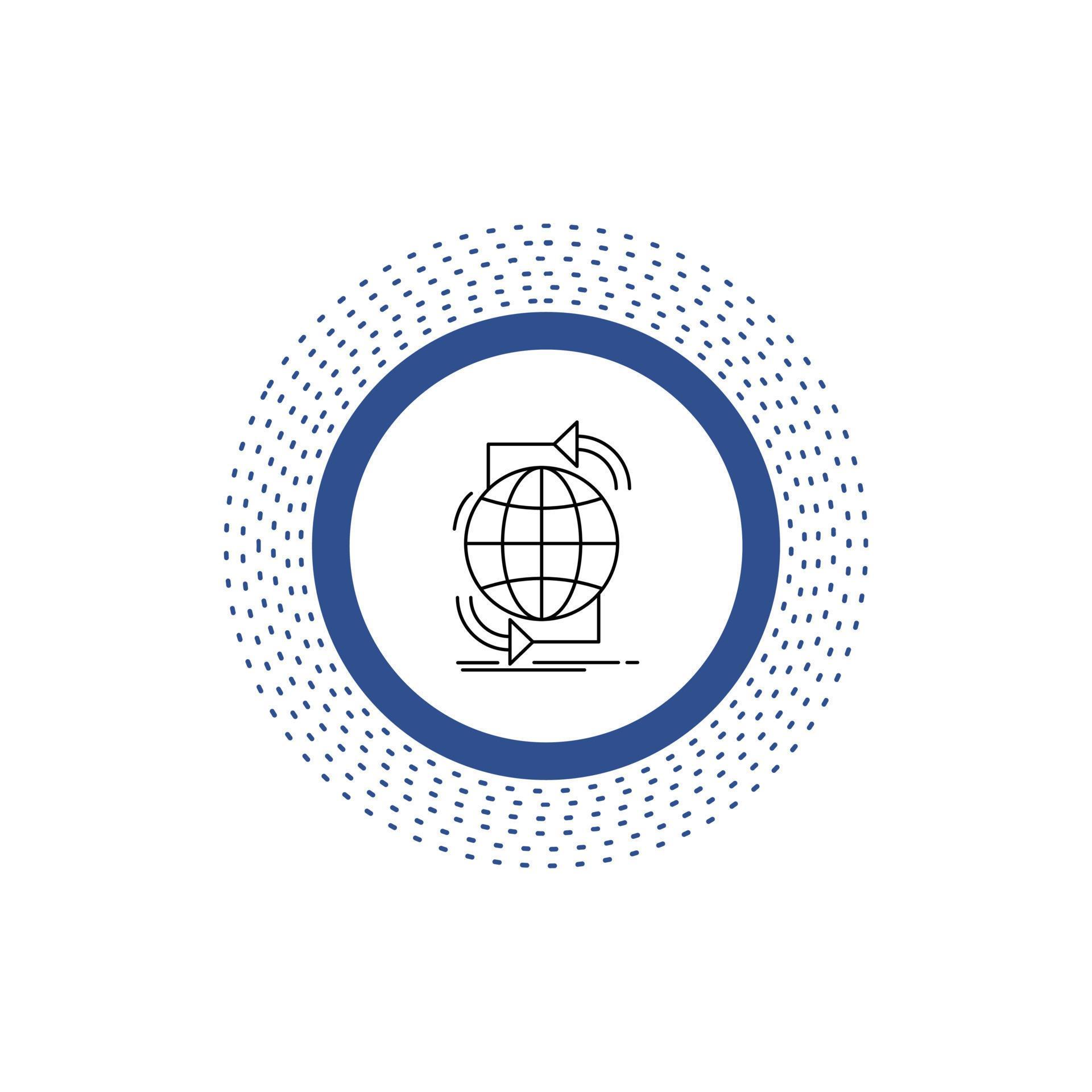 Connectivity Global Internet Network Web Line Icon Vector Isolated