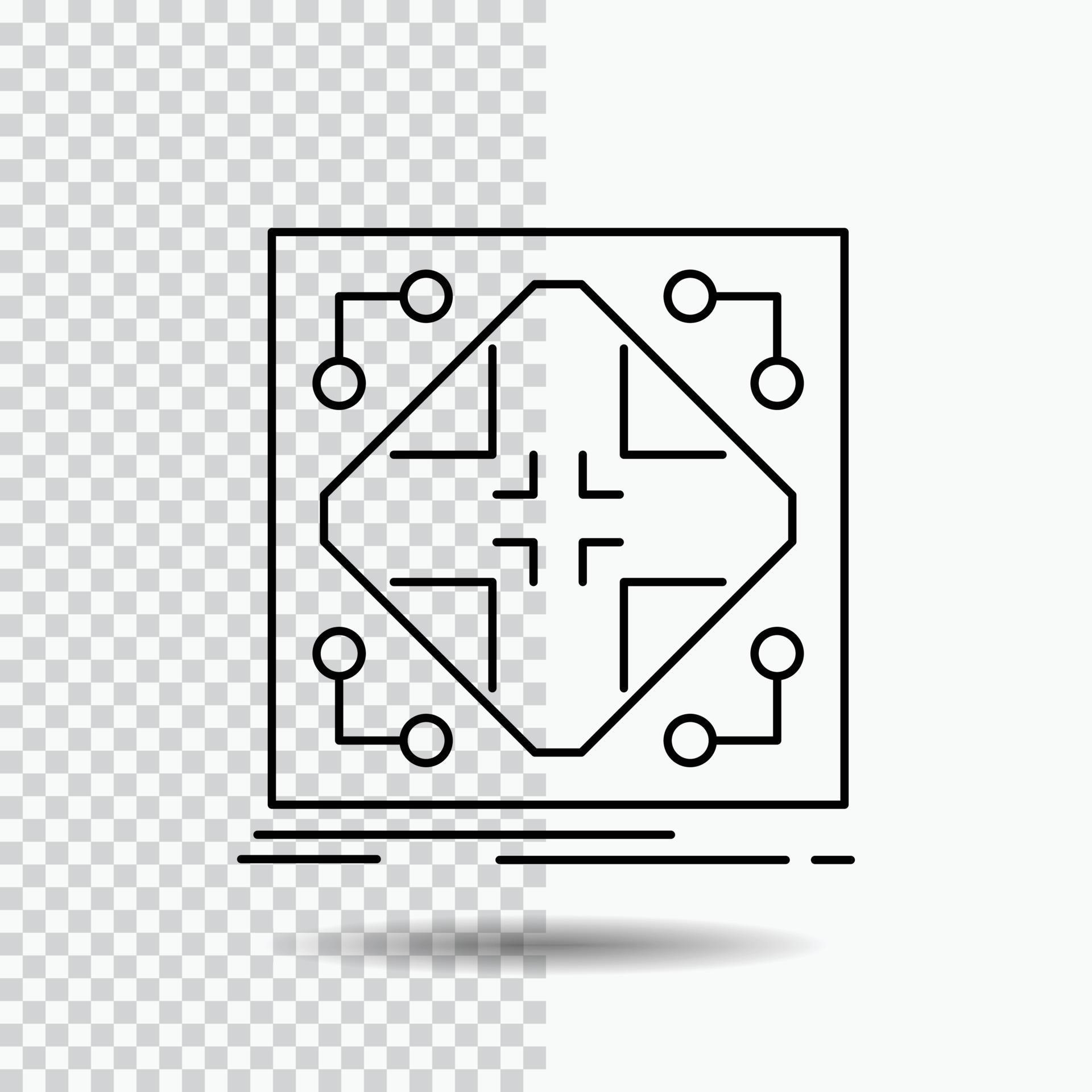 Data. infrastructure. network. matrix. grid Line Icon on Transparent Background. Black Icon ...