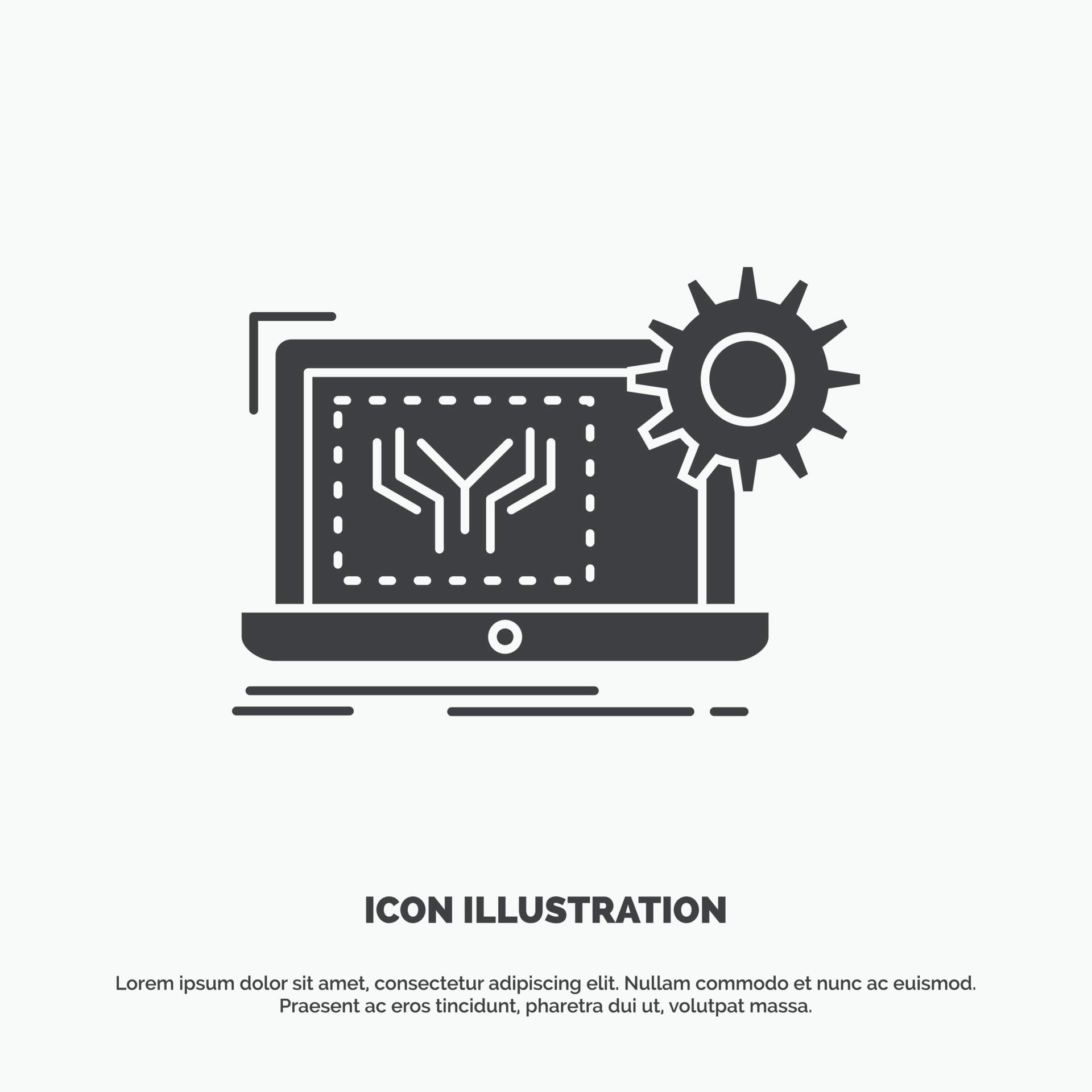 Blueprint Circuit Electronics Engineering Hardware Icon Glyph