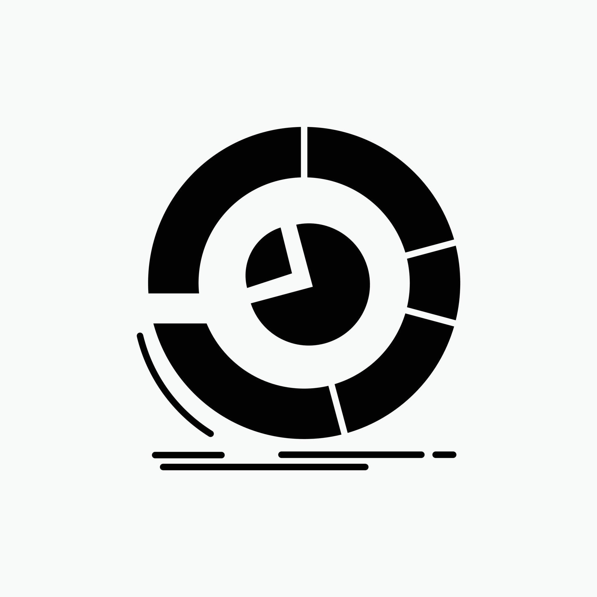 Analysis. analytics. business. diagram. pie chart Glyph Icon. Vector isolated illustration ...