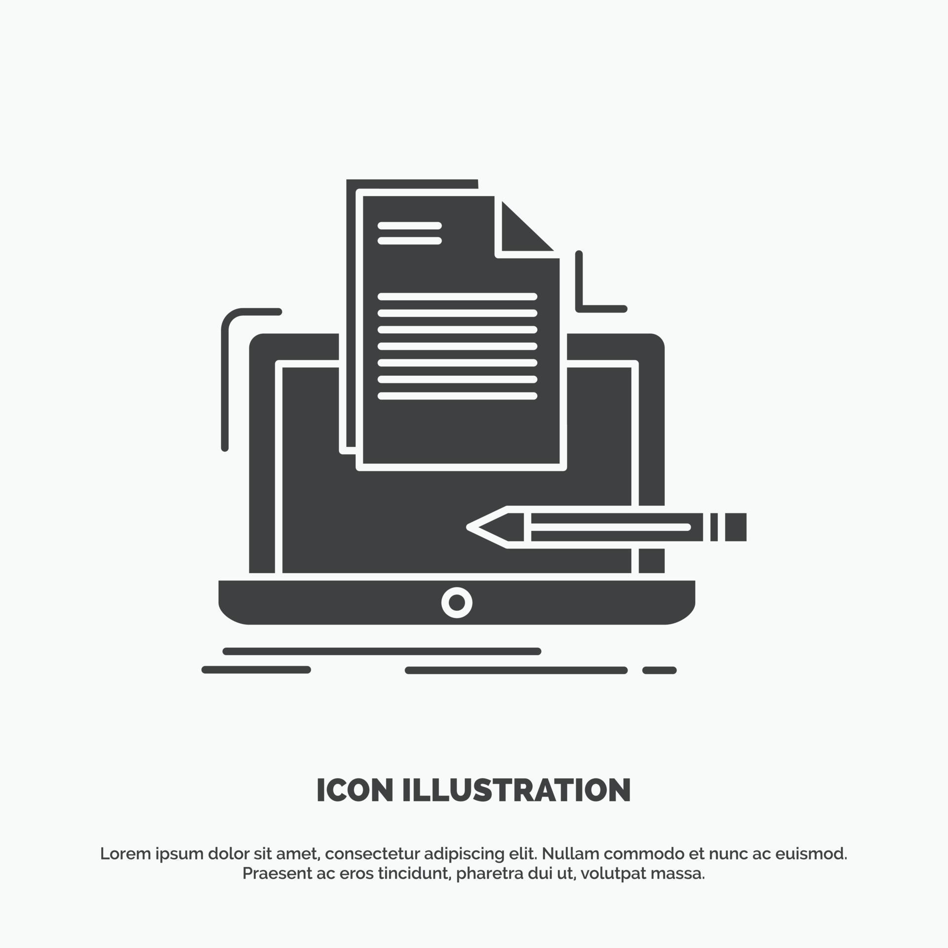 Coder Coding Computer List Paper Icon Glyph Vector Gray Symbol For Ui And Ux Website Or