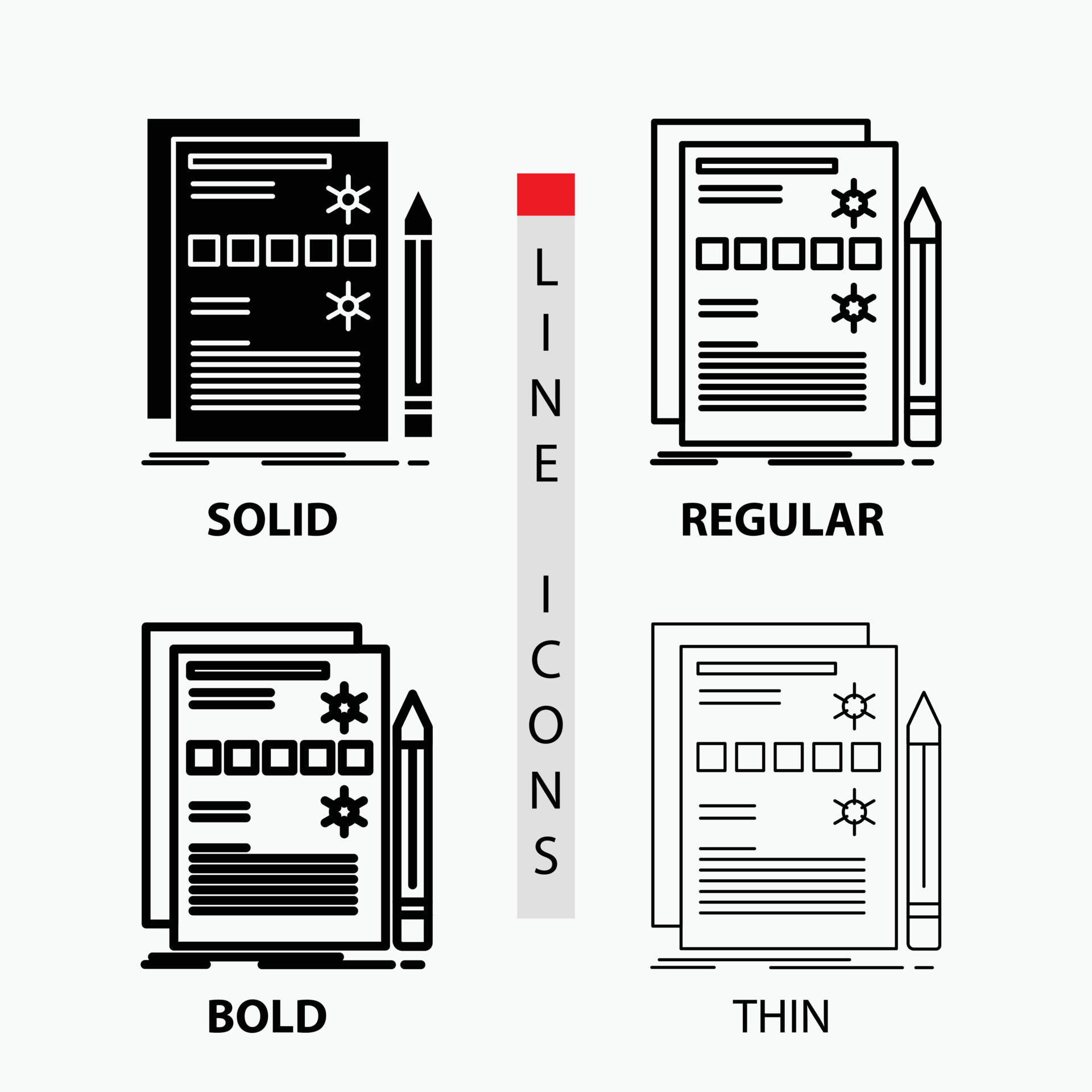 Component Data Design Hardware System Icon In Thin Regular Bold