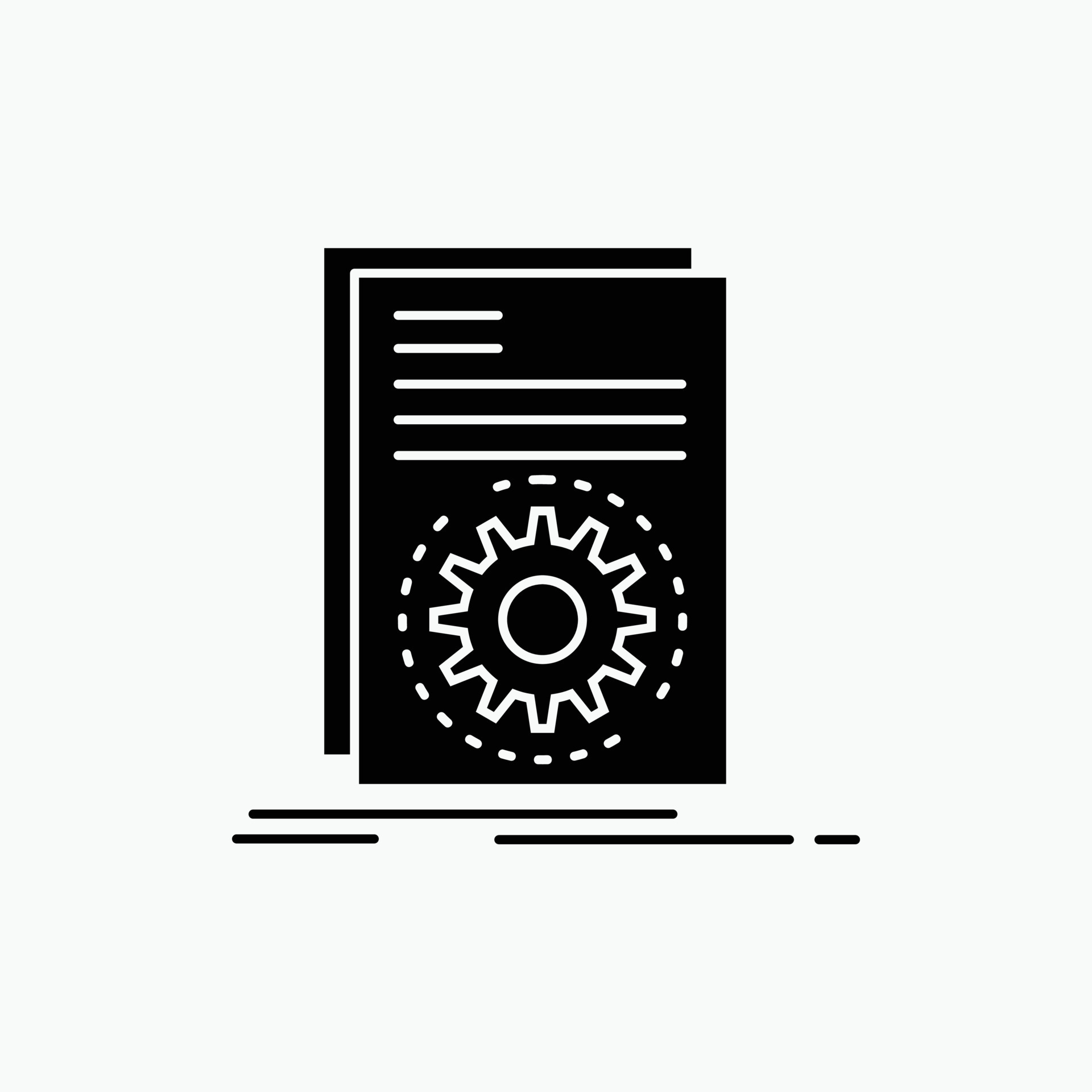 Code Executable File Running Script Glyph Icon Vector Isolated