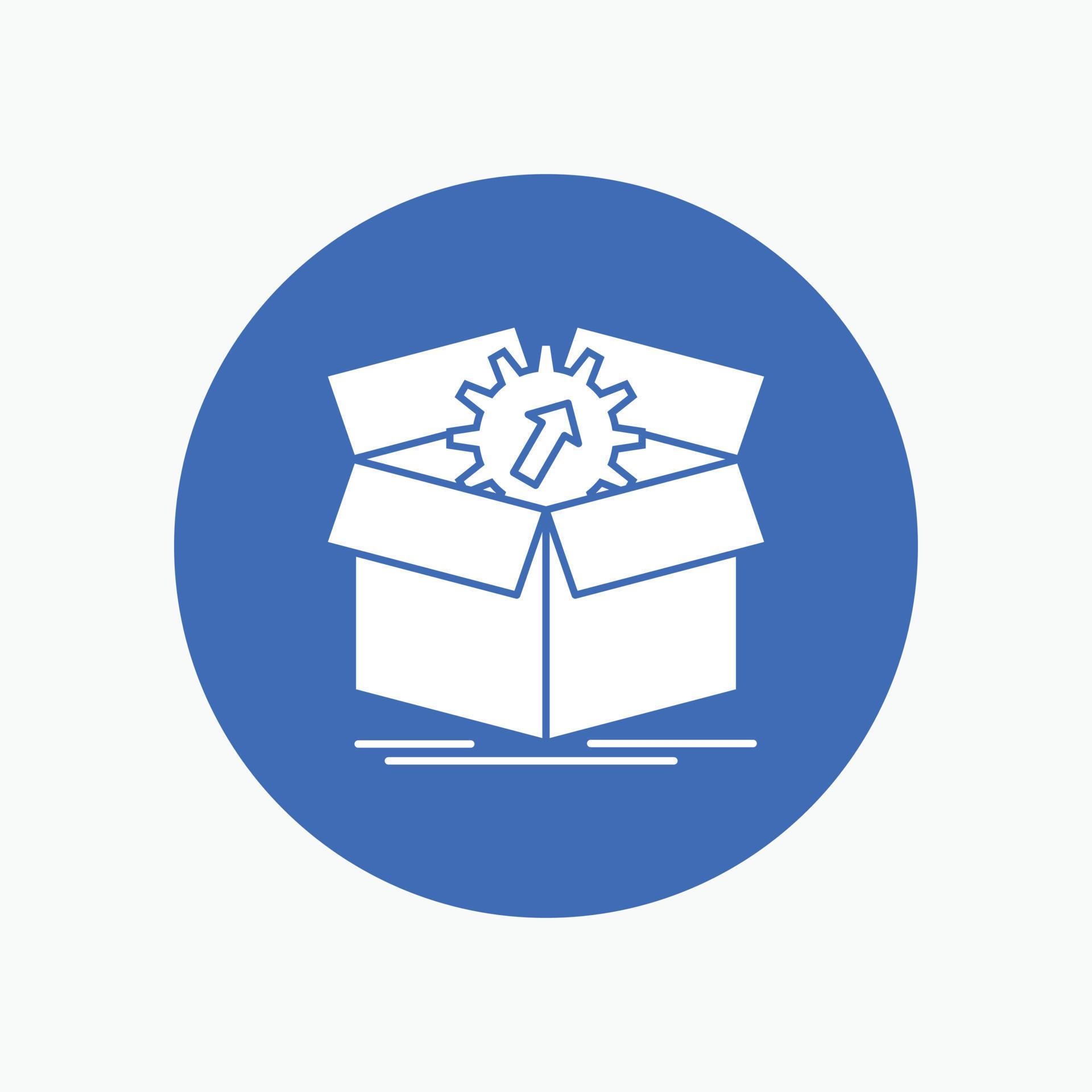 Upload Performance Productivity Progress Work White Glyph Icon In Circle Vector Button