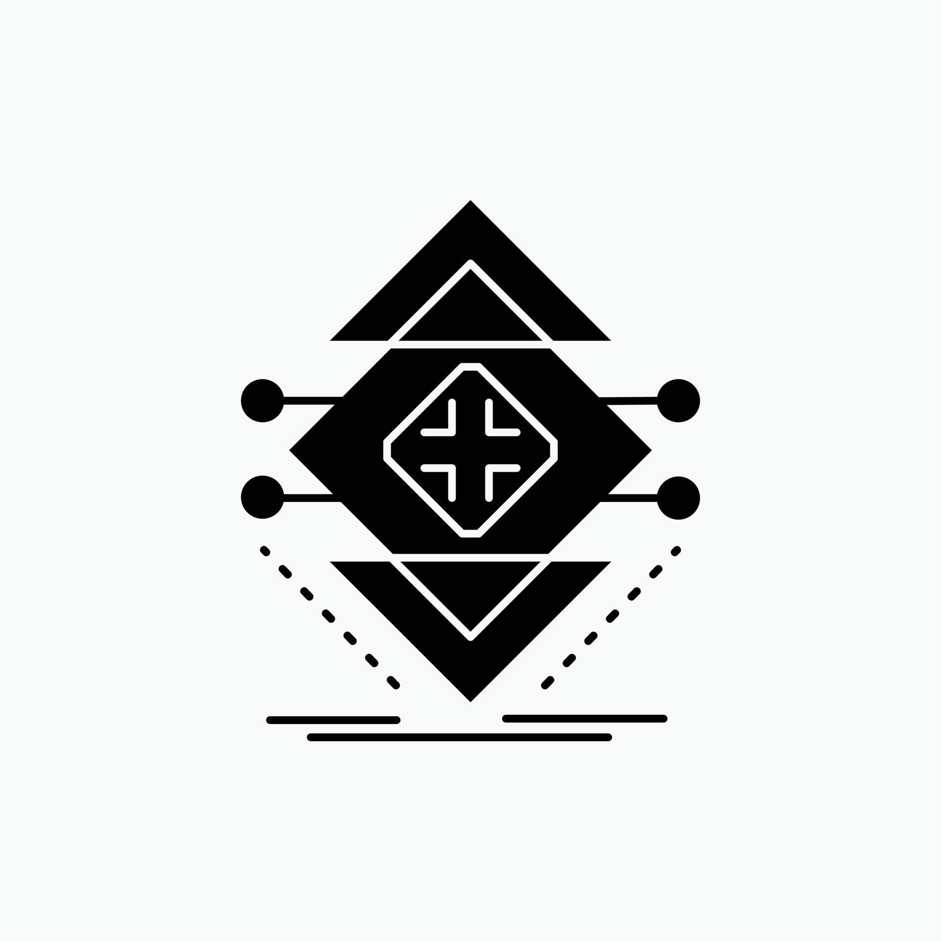 Computing. data. infrastructure. science. structure Glyph Icon. Vector ...